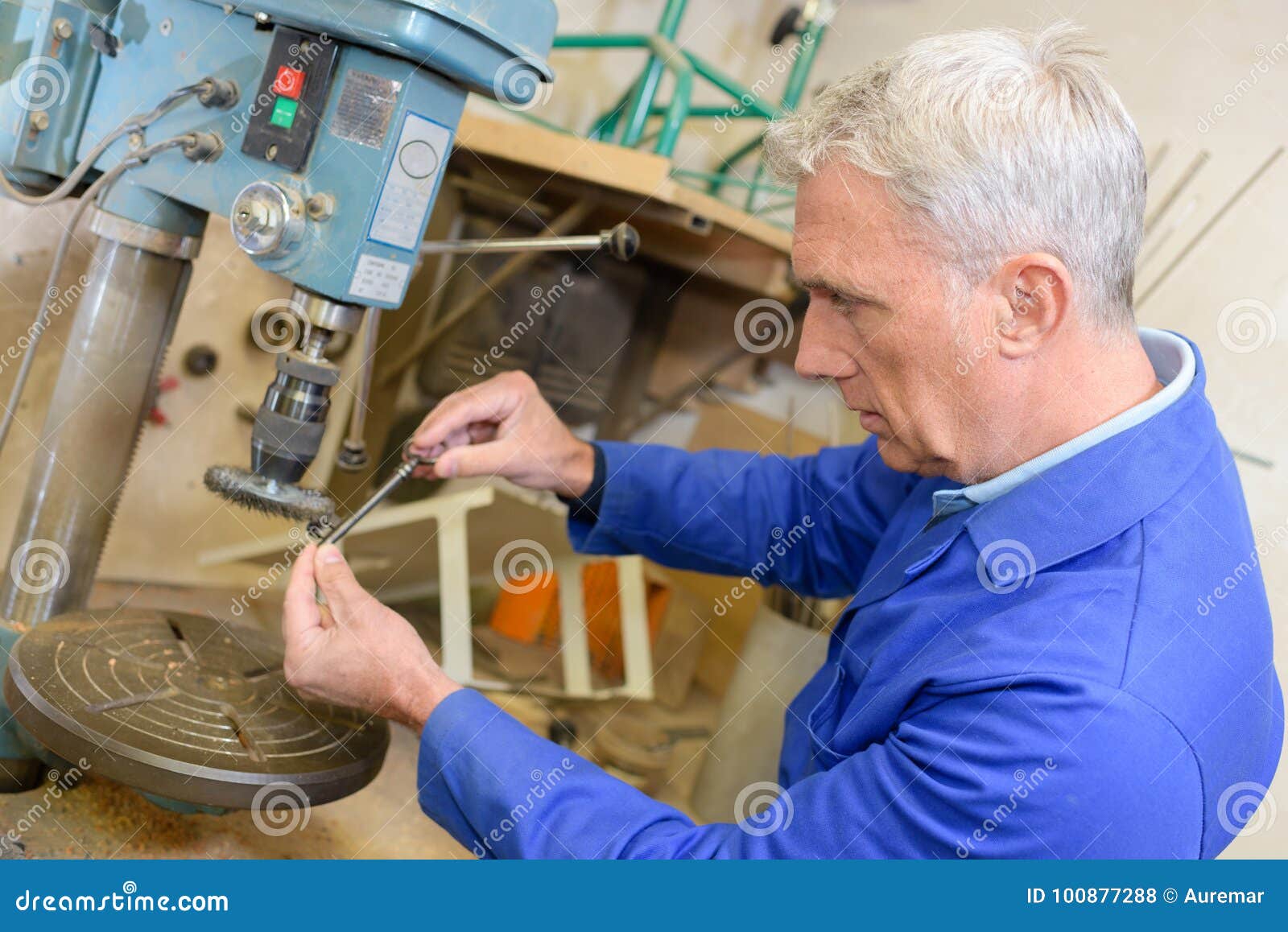 Industry Worker Focused on Work Stock Photo - Image of vocation, labor ...