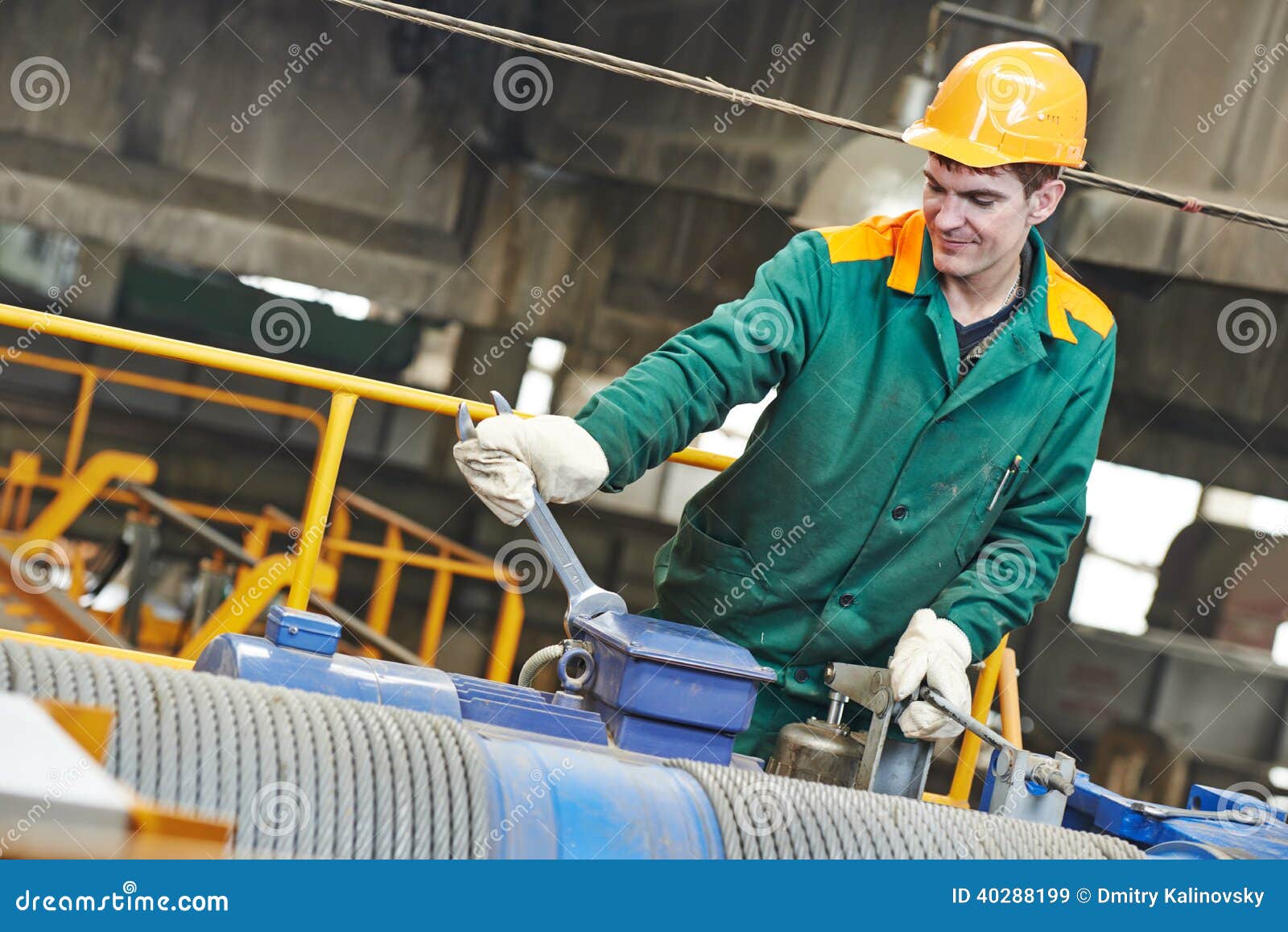 Industry Worker Repairman with Spanner Stock Image - Image of service ...