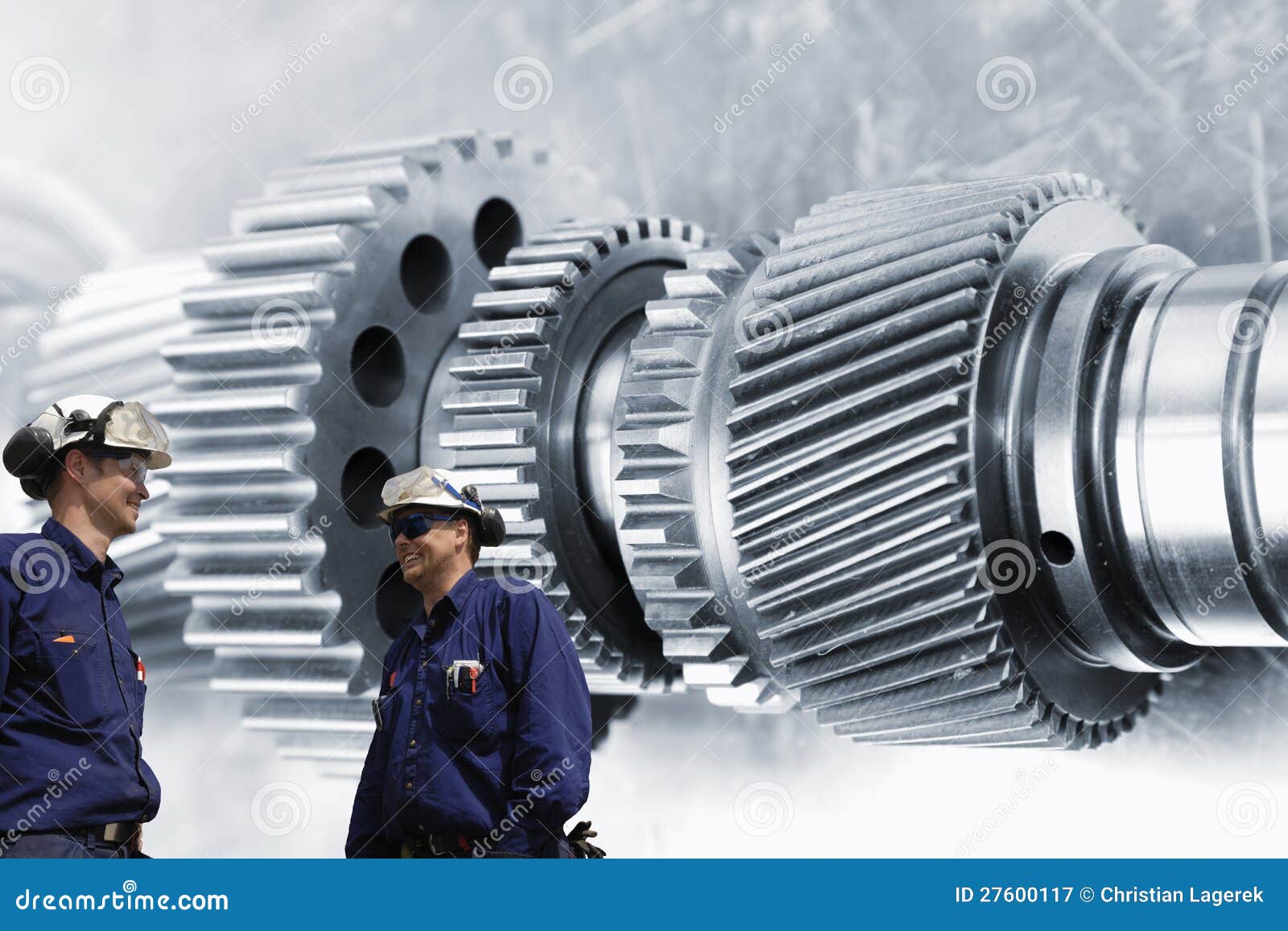 Industry Workers and Engineering Parts Stock Image - Image of clockwork ...