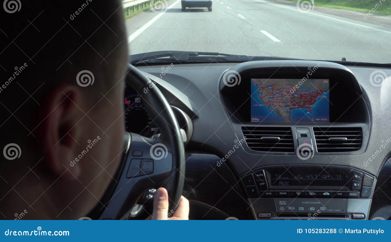 Inside a Car. a GPS Module is on Stock Photo - Image of navigation ...