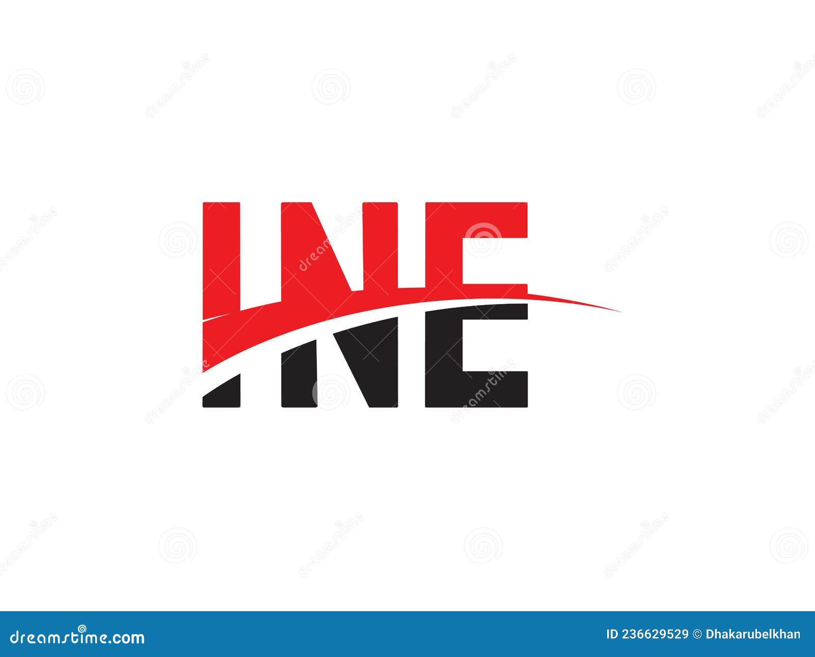INE Letter Initial Logo Design Vector Illustration Stock Vector ...