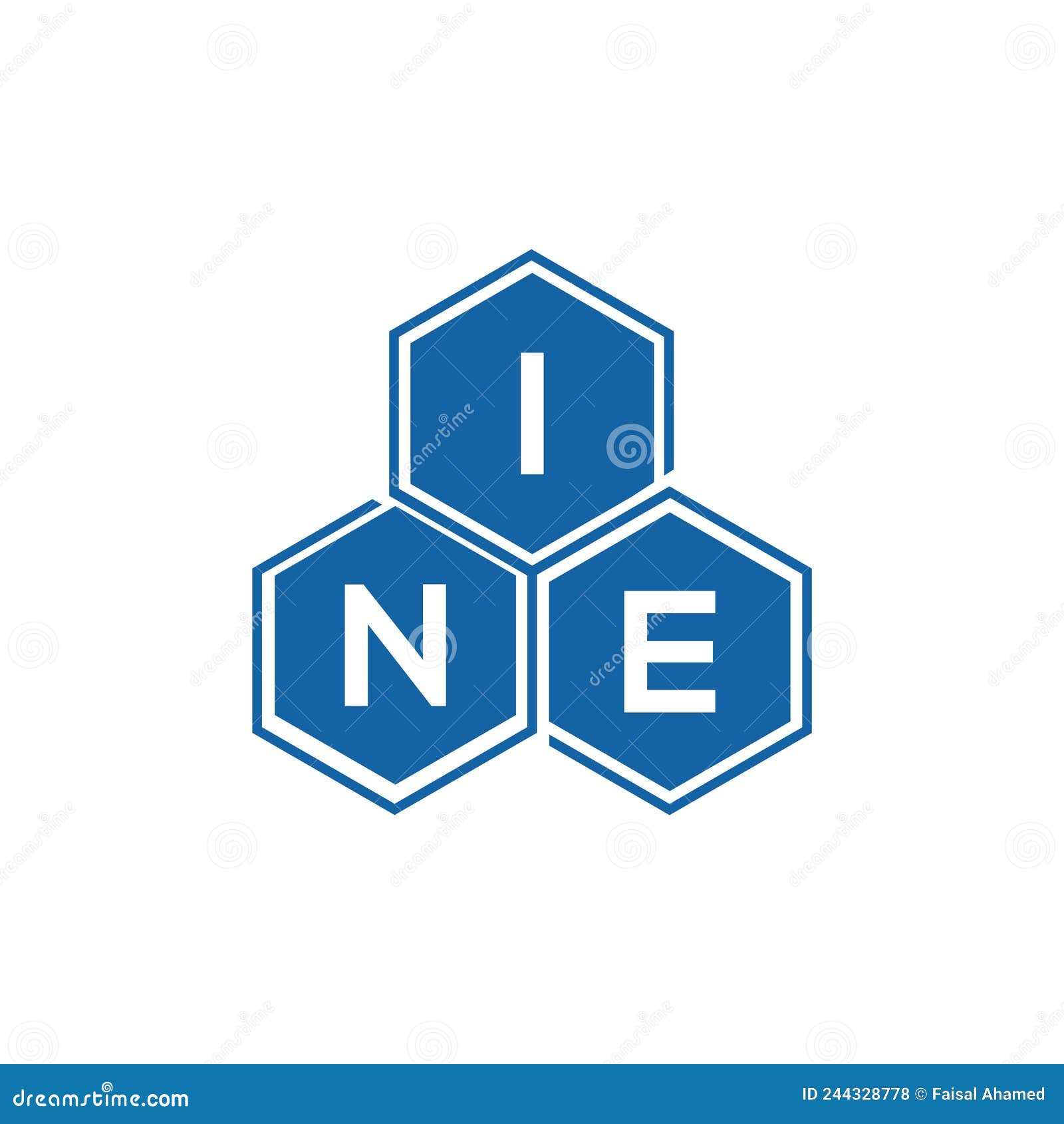 INE Letter Logo Design On Black Background.INE Creative Initials Letter ...