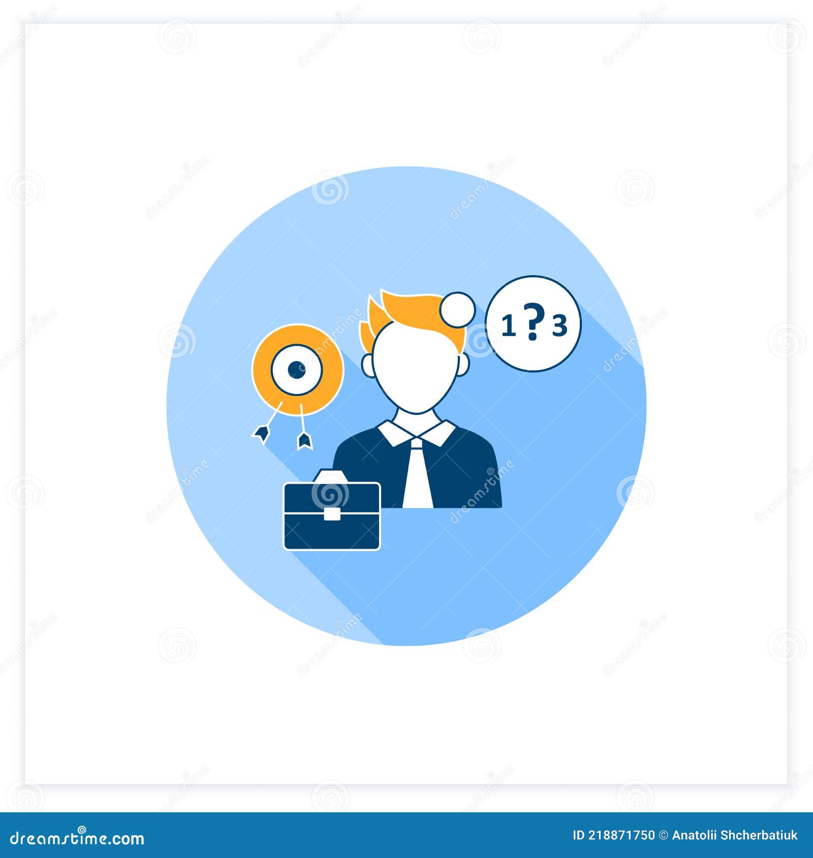 Ineffective Communication Flat Icon Stock Vector - Illustration of ...