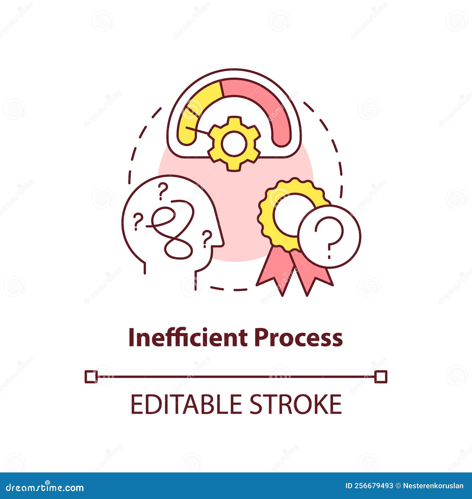 Inefficient Process Concept Icon Stock Vector - Illustration of ...