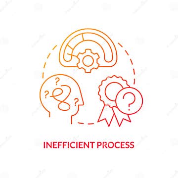 Inefficient Process Red Gradient Concept Icon Stock Vector ...