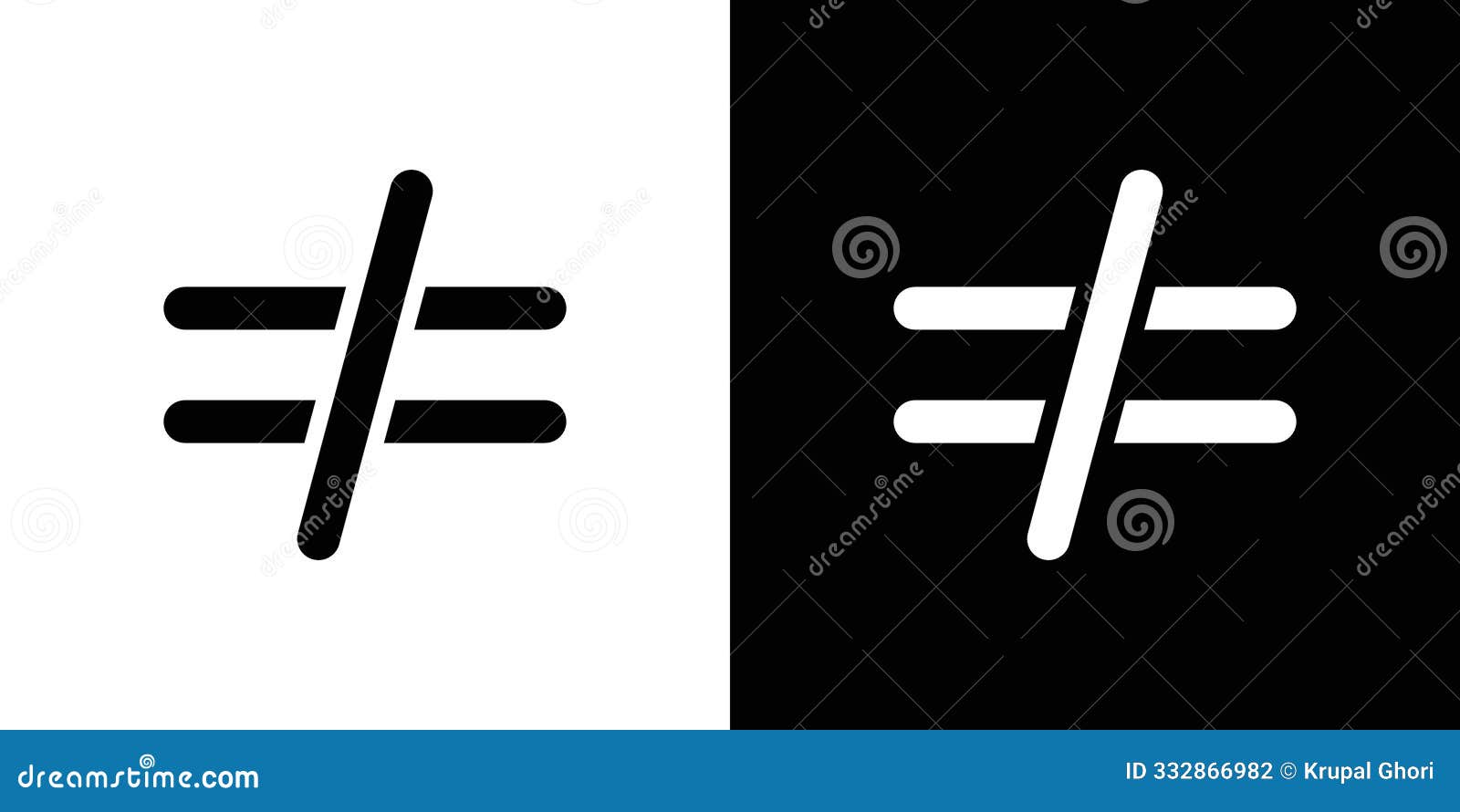 Inequality Icon Logo Set Vector Stock Vector - Illustration of ...