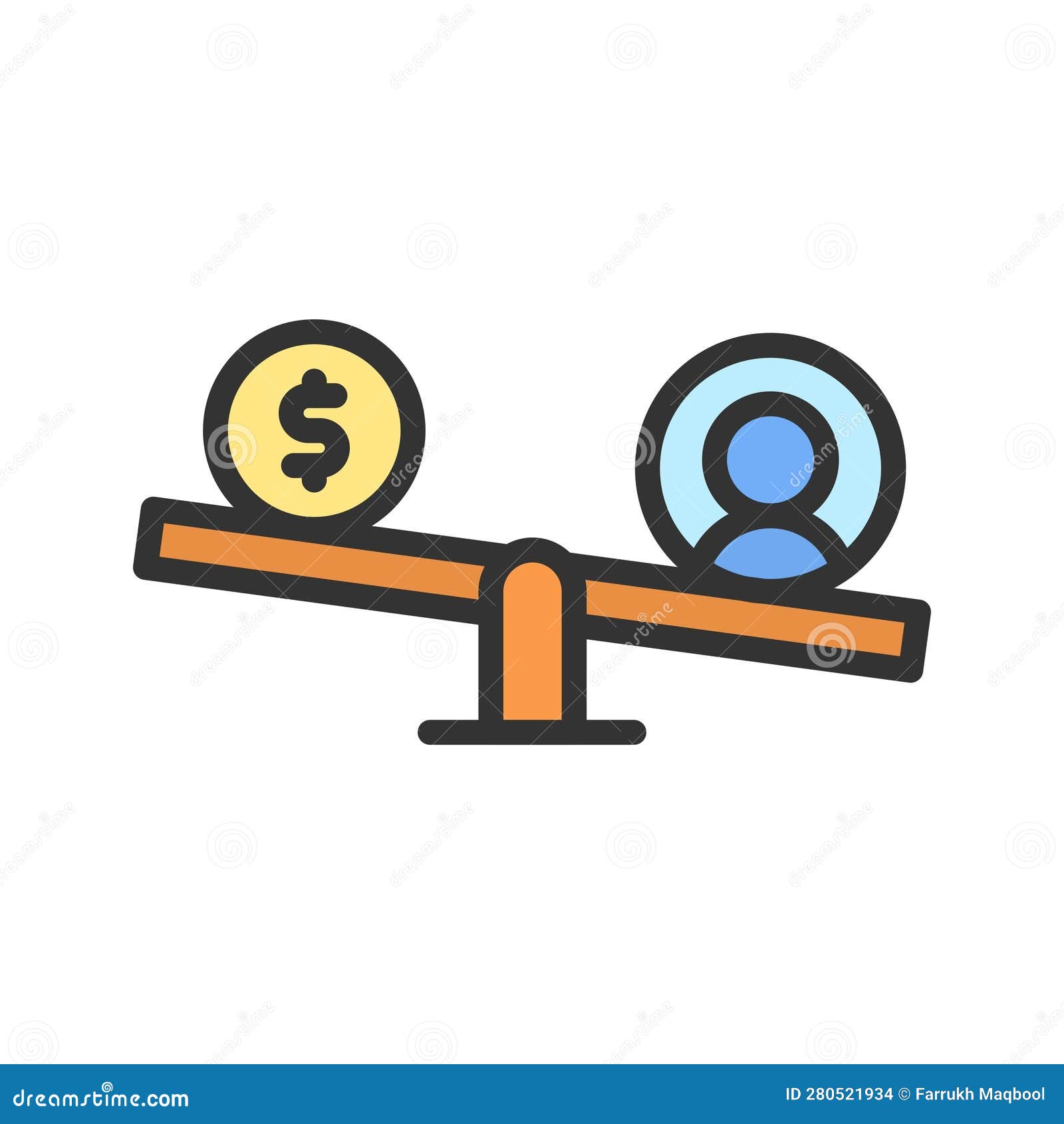 Inequality Icon Vector Image. Stock Vector - Illustration of isolated ...