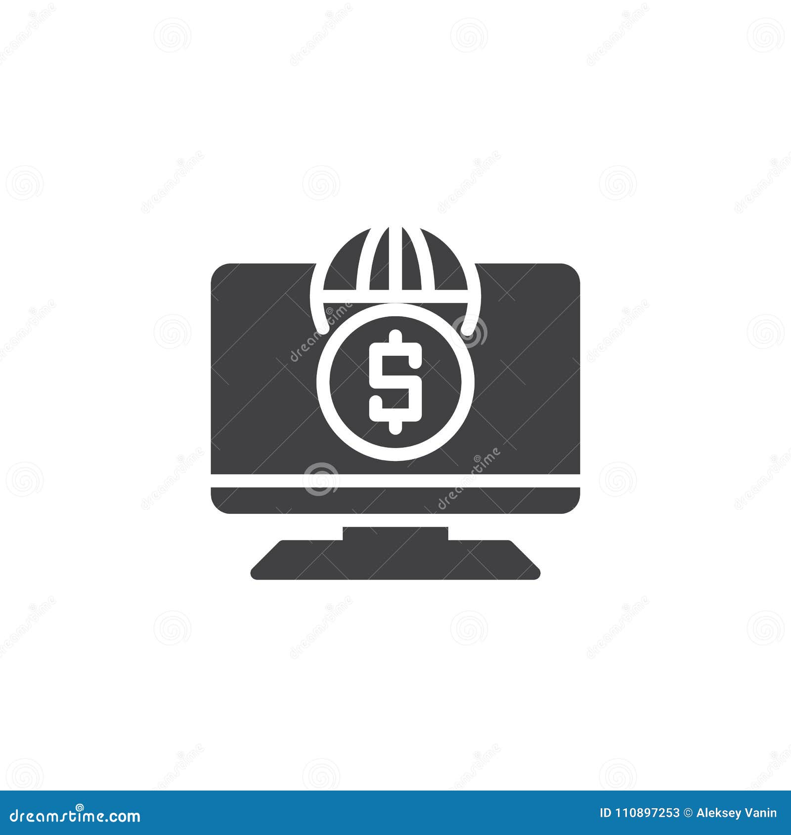 Inernet money vector icon stock vector. Illustration of perfect - 110897253