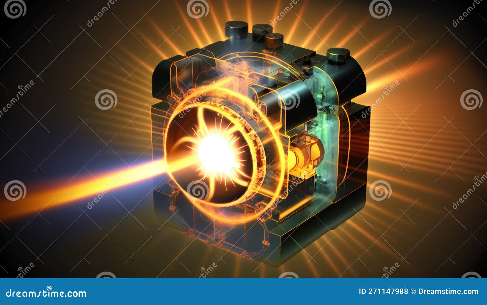 Inertial Confinement Thermonuclear Fusion. Generative AI Stock ...