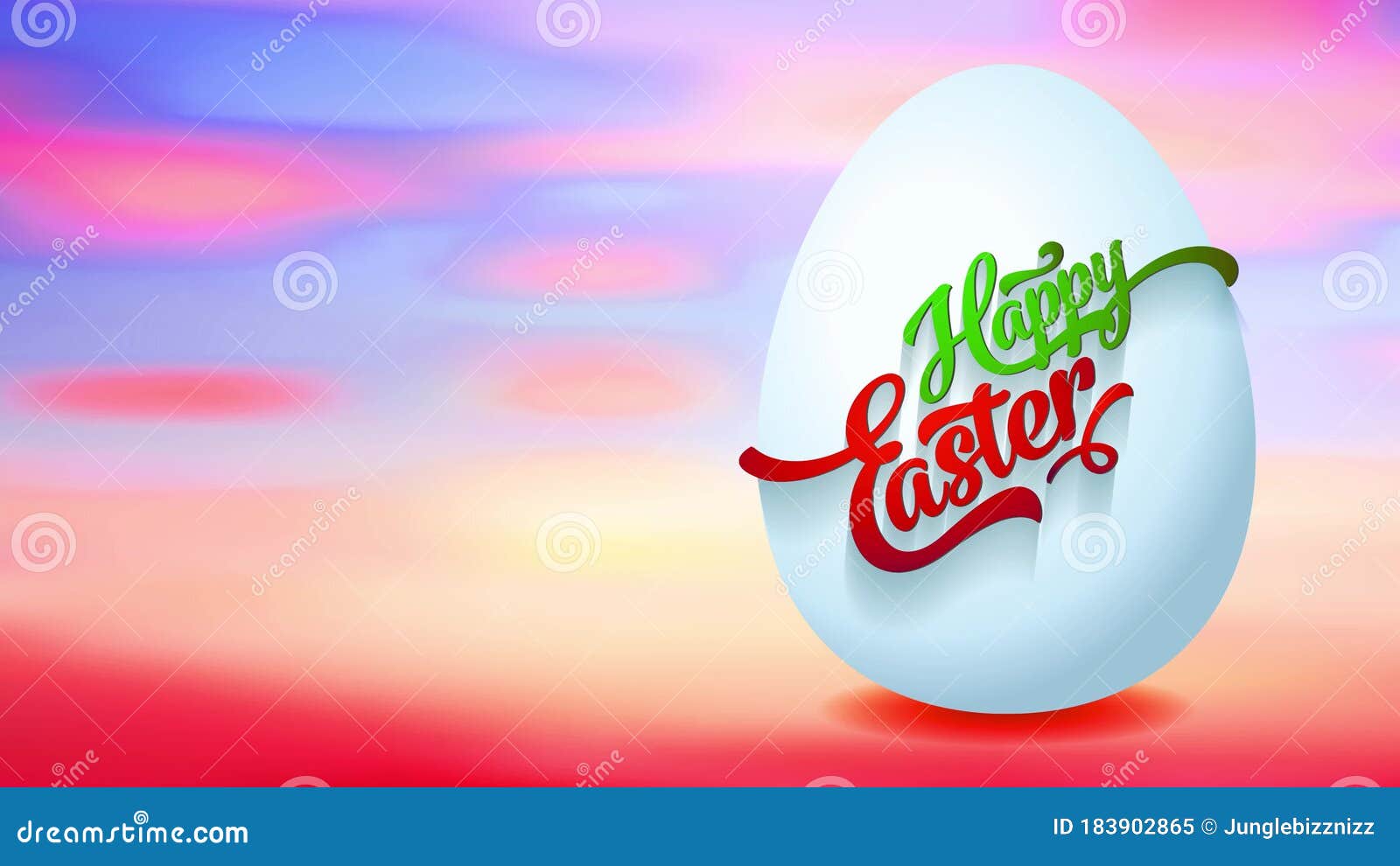 Happy Easter Egg with 3d Form with Cursive Letter Stock Video - Video ...