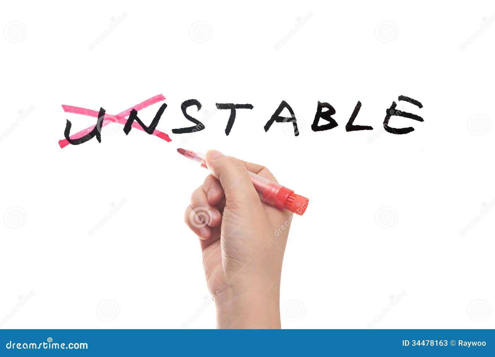 Inestable Al Concepto Estable Imagen de archivo - Imagen de permanezca ...