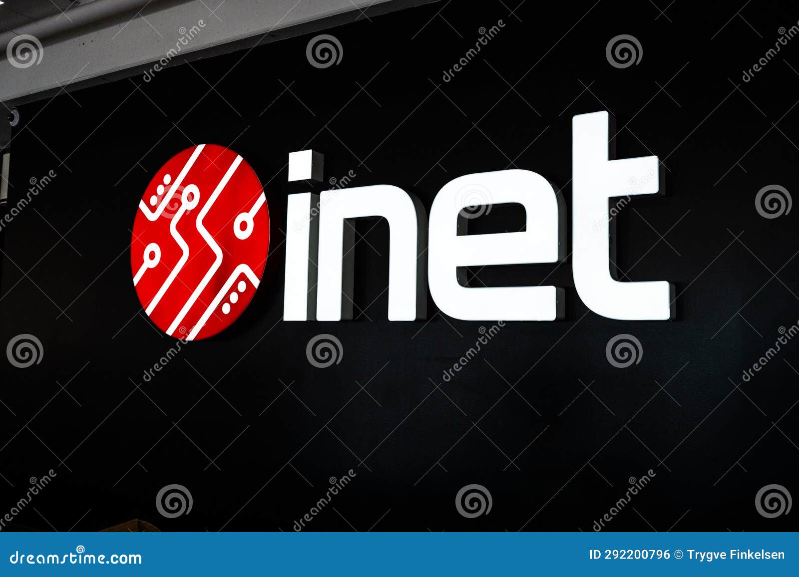 Inet logo inside a store.. editorial photo. Image of advertising ...