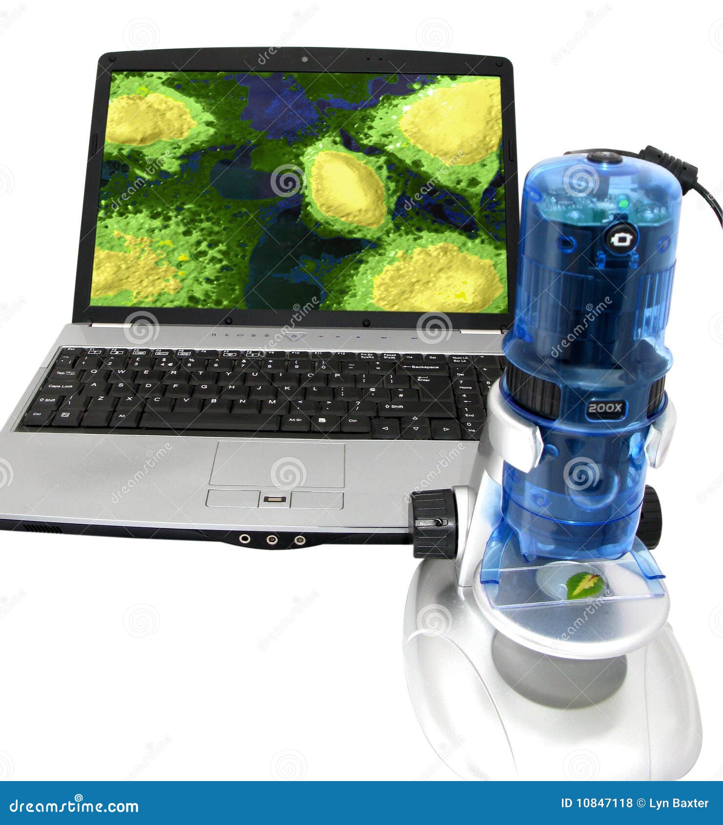 Inexpensive Electron Microscope Stock Photo - Image of computer ...