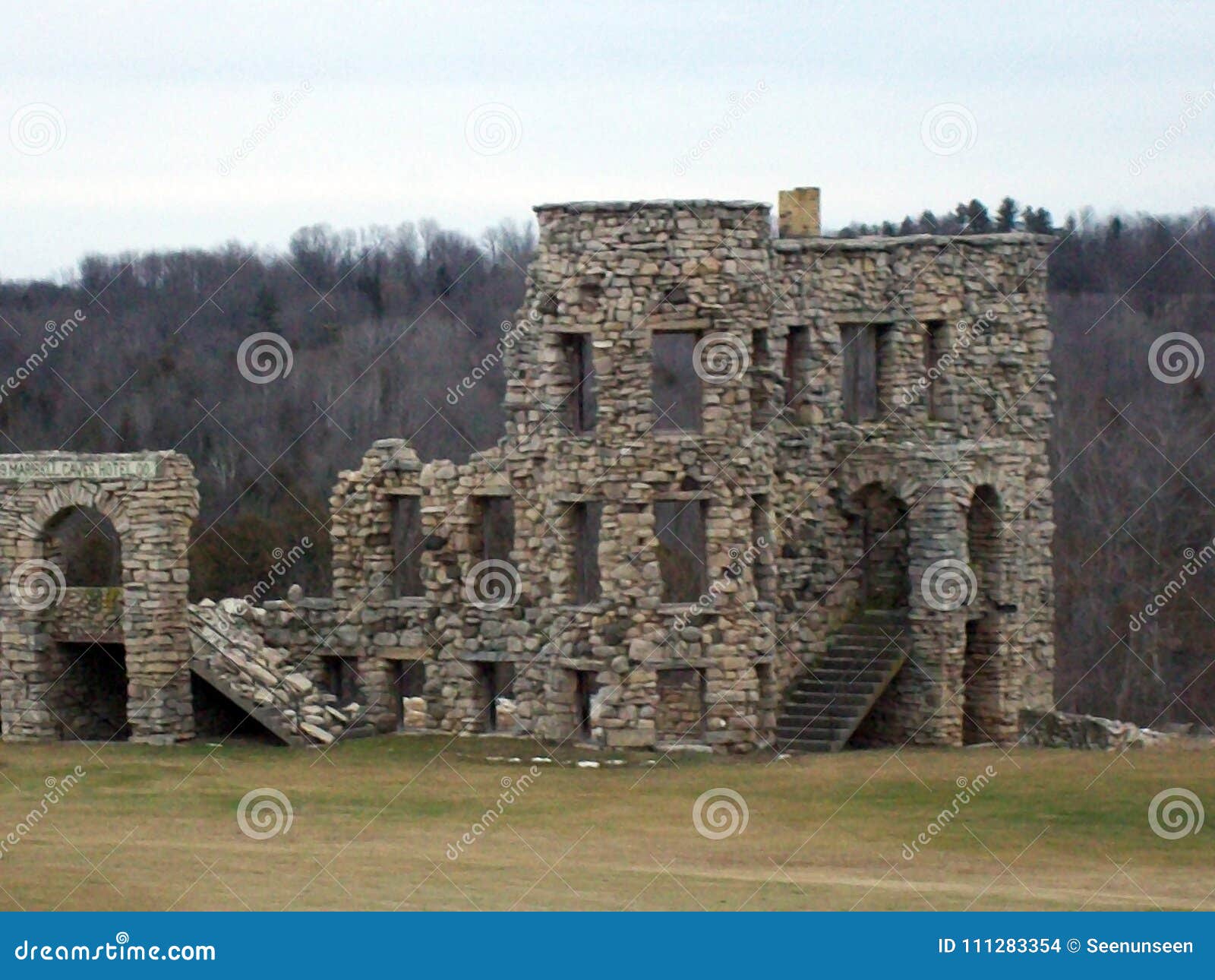 Hotel Hell Ruins From Maribel Caves County Park In Wisconsin Within A ...