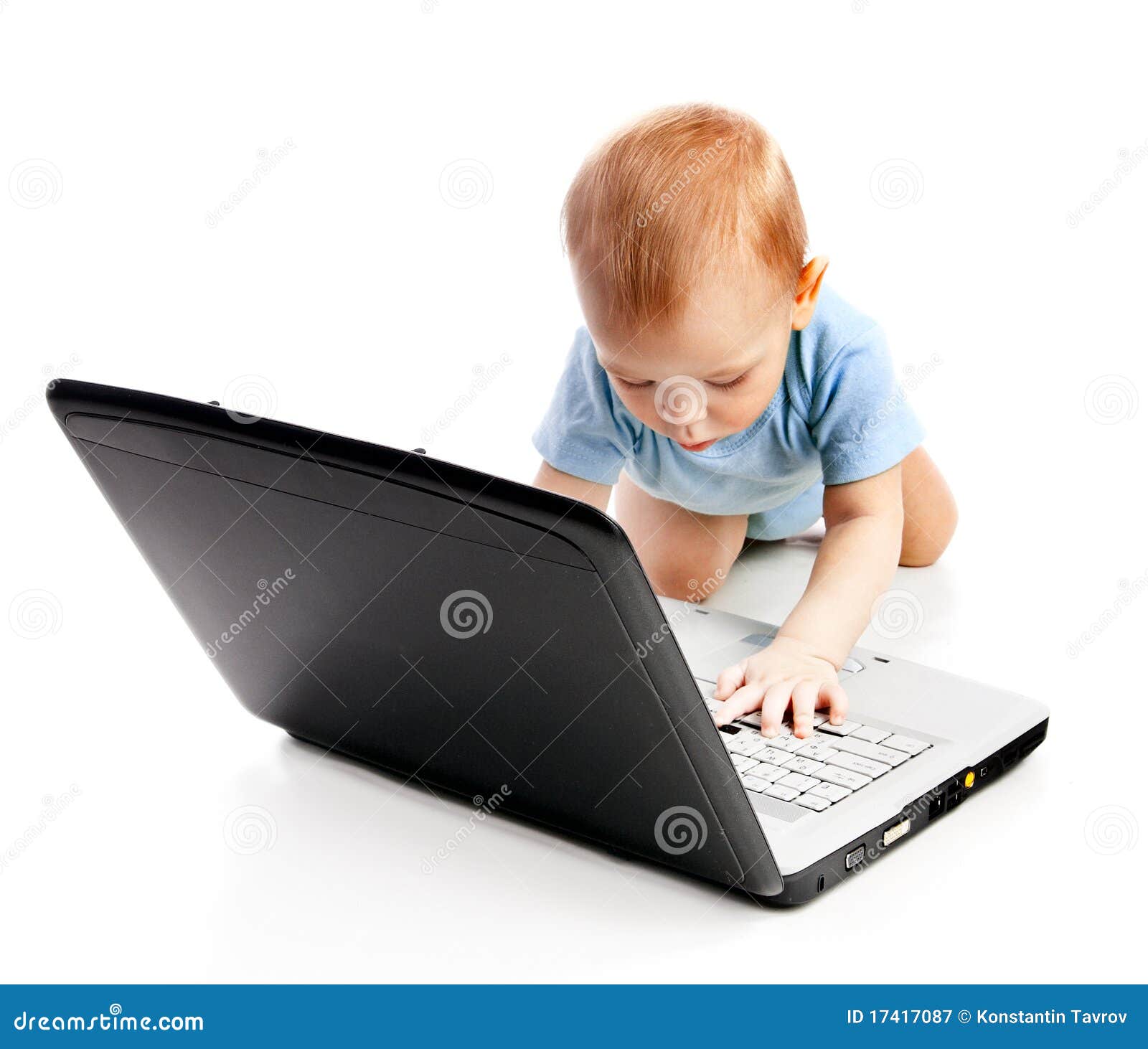 Infant stock image. Image of human, computer, face, infant - 17417087