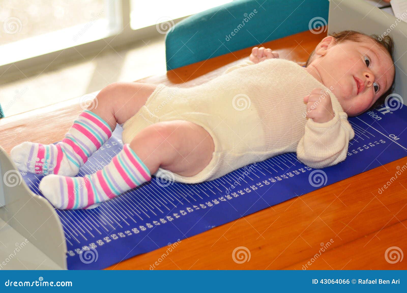Infant Baby Body Height Examination Stock Photo - Image of baby ...