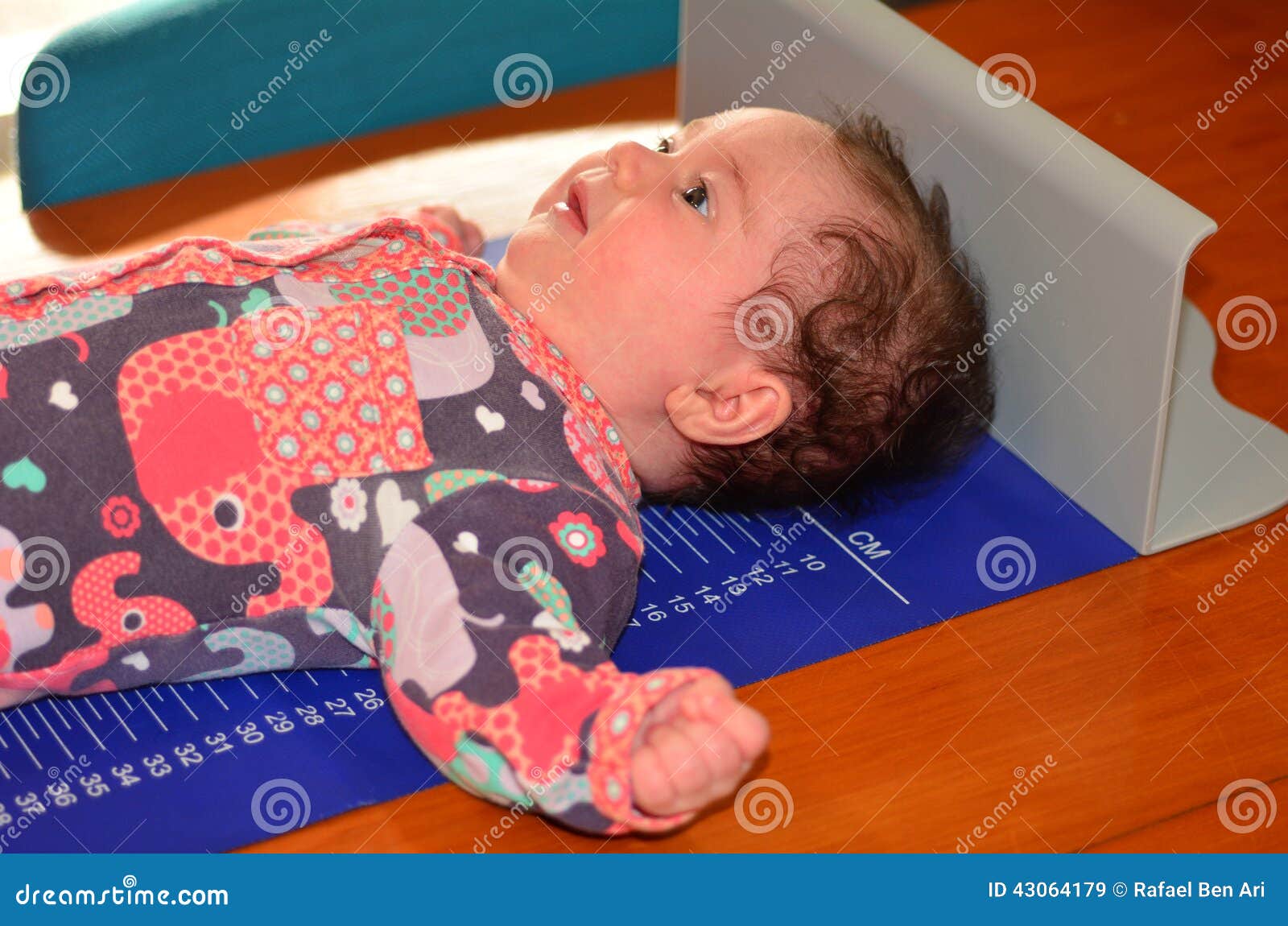 Infant Baby Body Height Examination Stock Image - Image of help ...