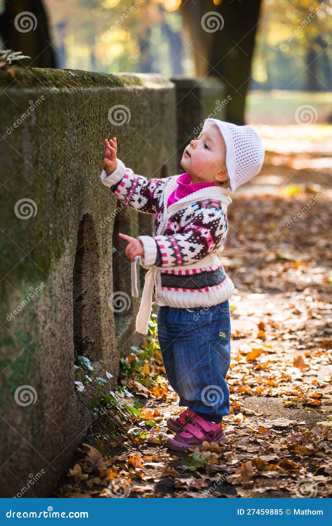 Infant baby girl in park stock image. Image of cute, female - 27459885