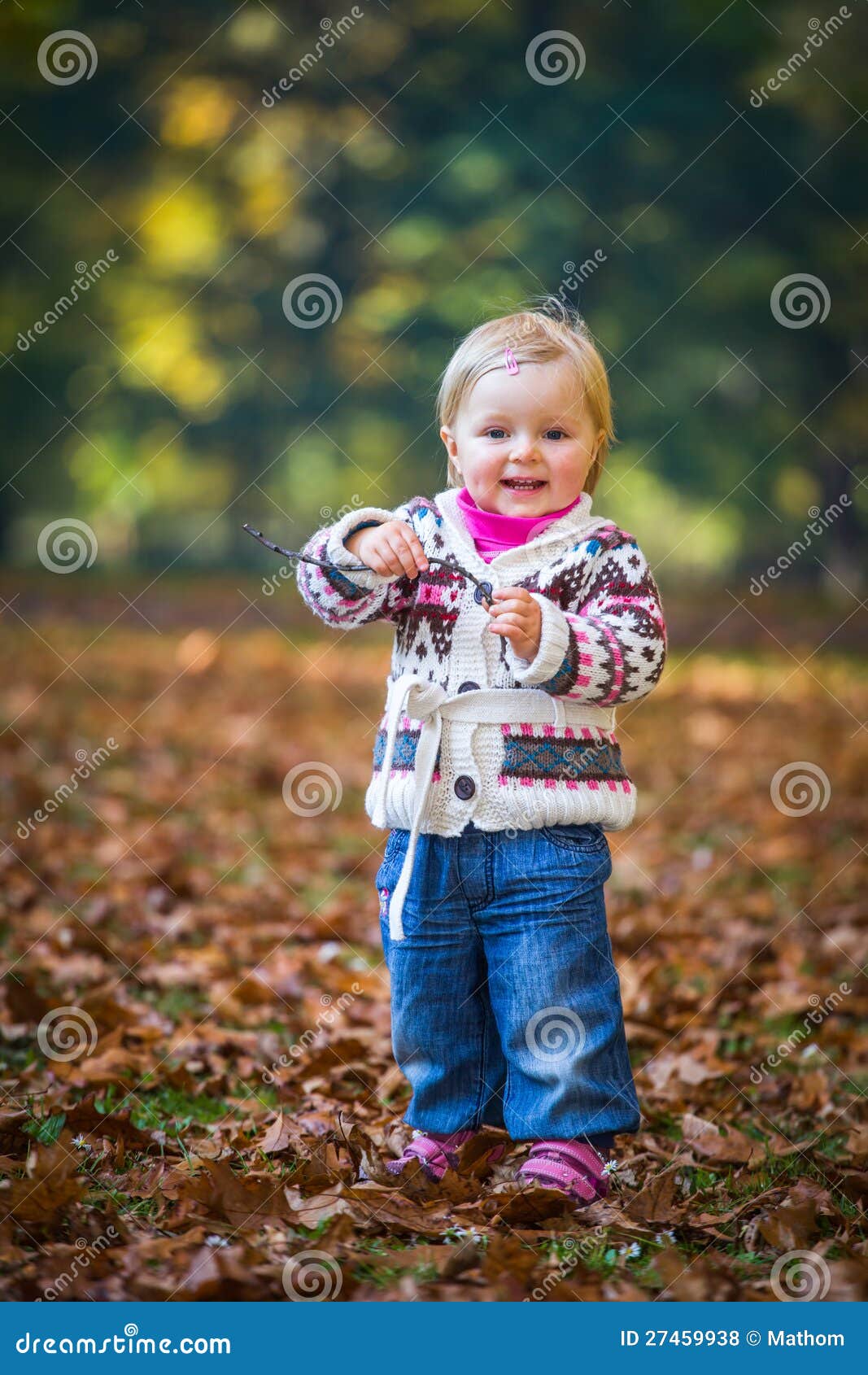 Infant baby girl in park stock photo. Image of girl, cute - 27459938