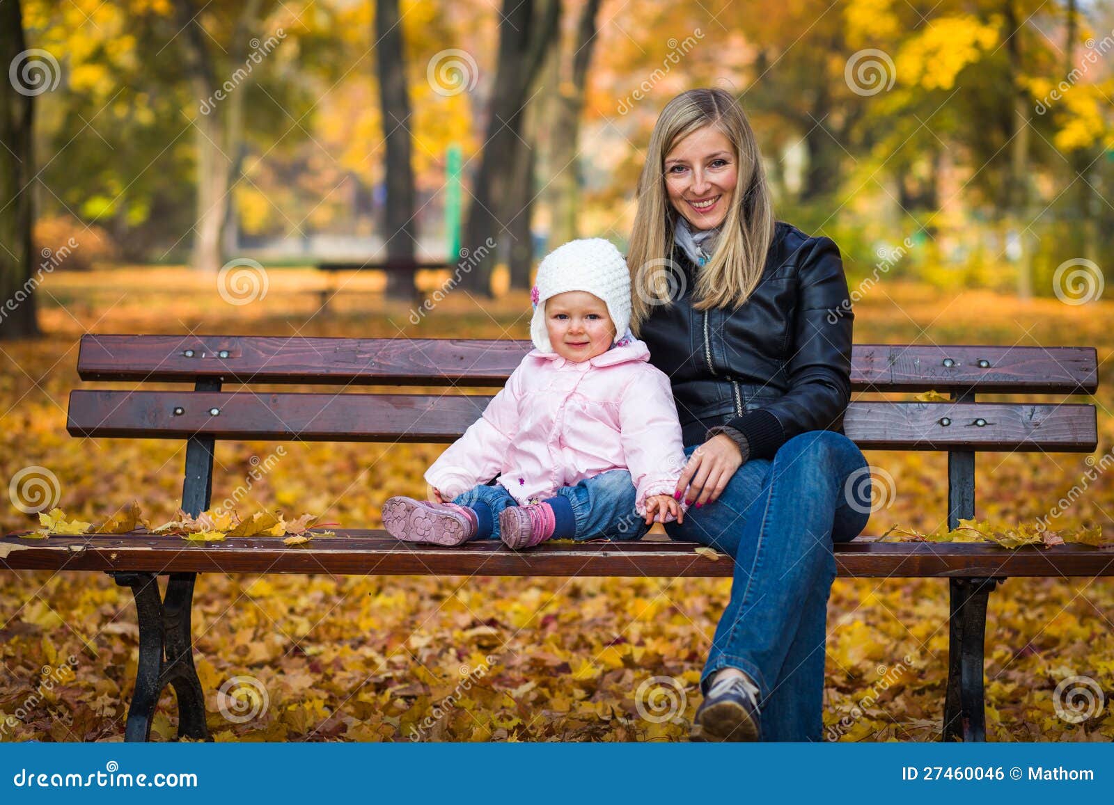 Infant baby girl in park stock photo. Image of female - 27460046