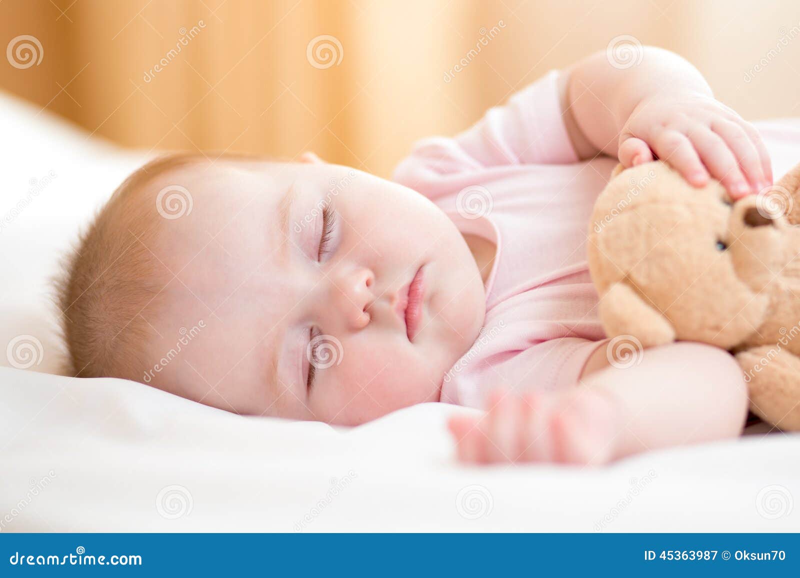 Infant baby sleeping stock image. Image of positivity - 45363987