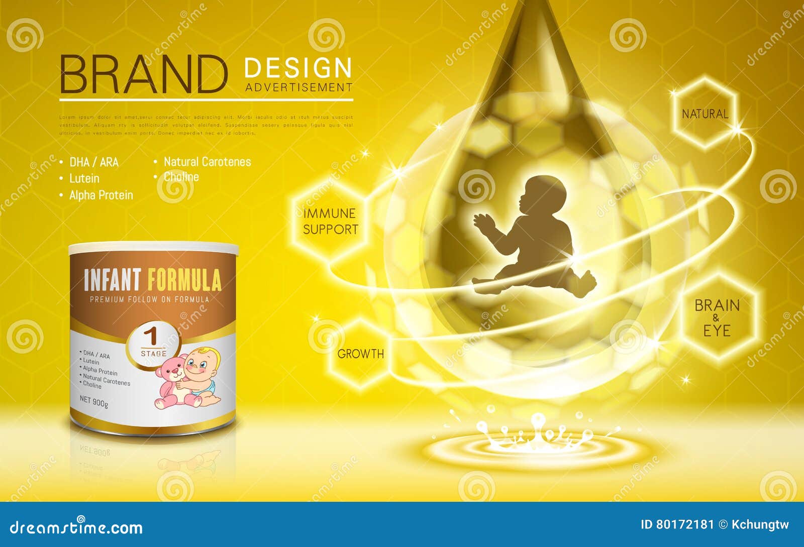 Infant Formula Advertisement Stock Illustration - Illustration of ...