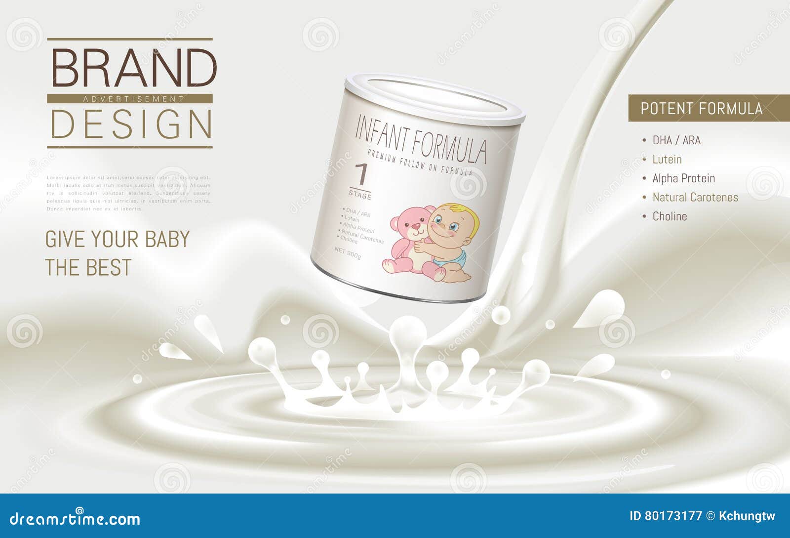 Infant Formula Advertisement Stock Illustration - Illustration of ...