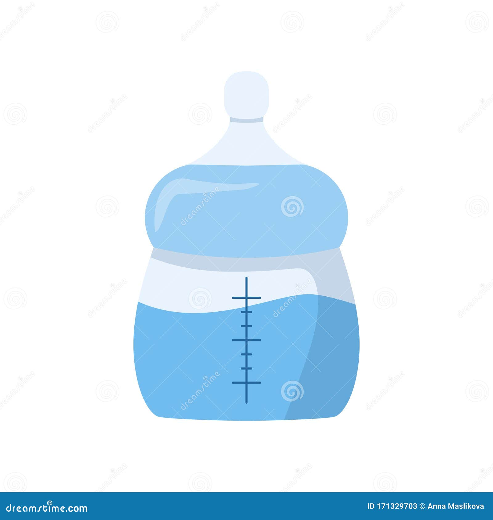 Infant Formula Feeding for Newborn, Blue Milk Bottle Icon Stock ...
