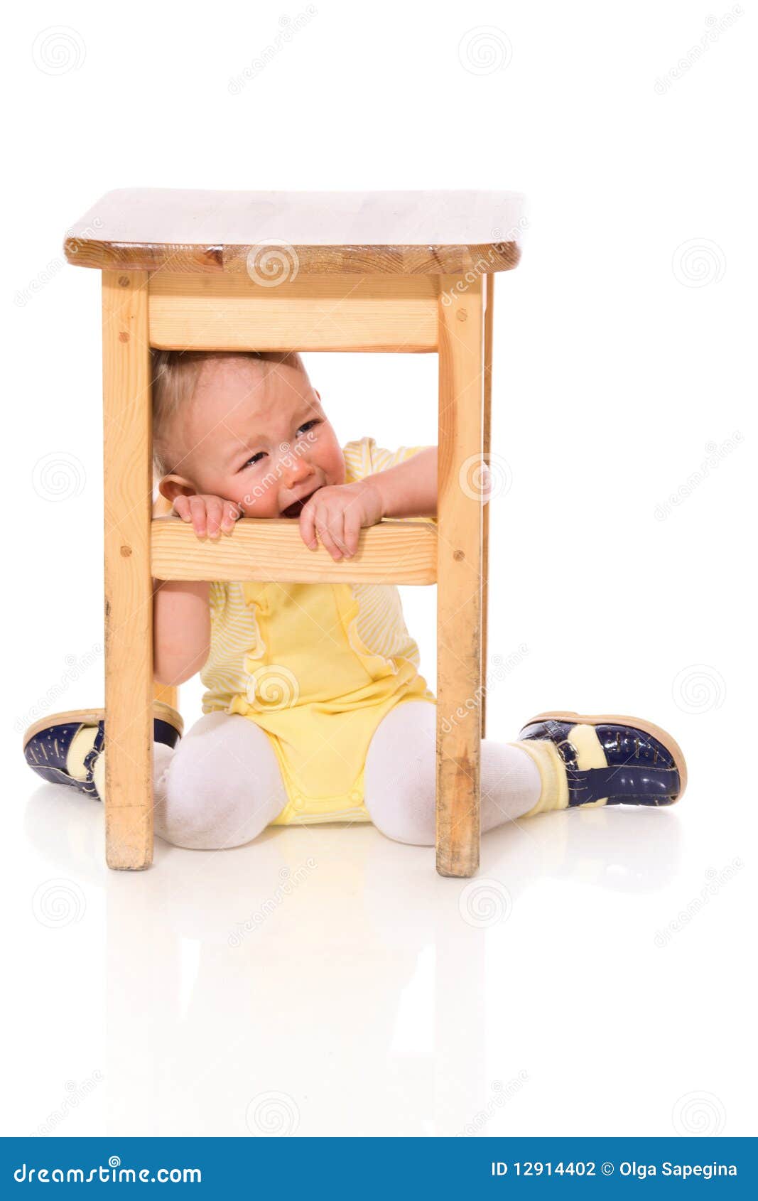 Infant hiding stock photo. Image of girl, depression - 12914402