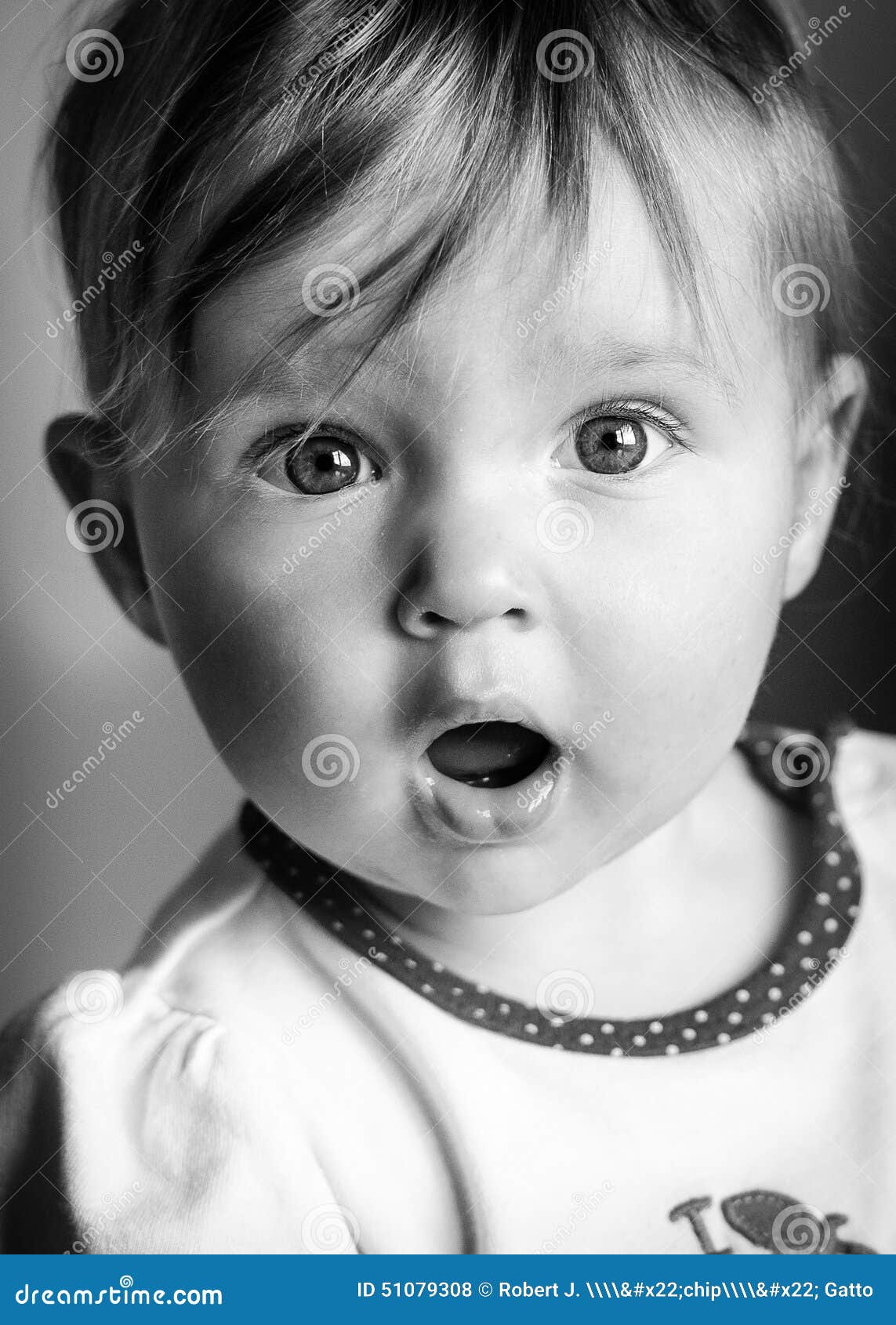 Infant with look of wonder stock photo. Image of child - 51079308