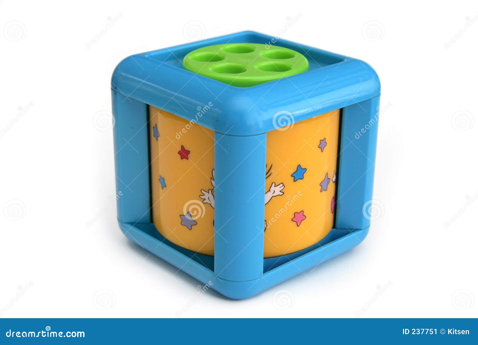 Infant musical cube stock image. Image of drum, yellow - 237751