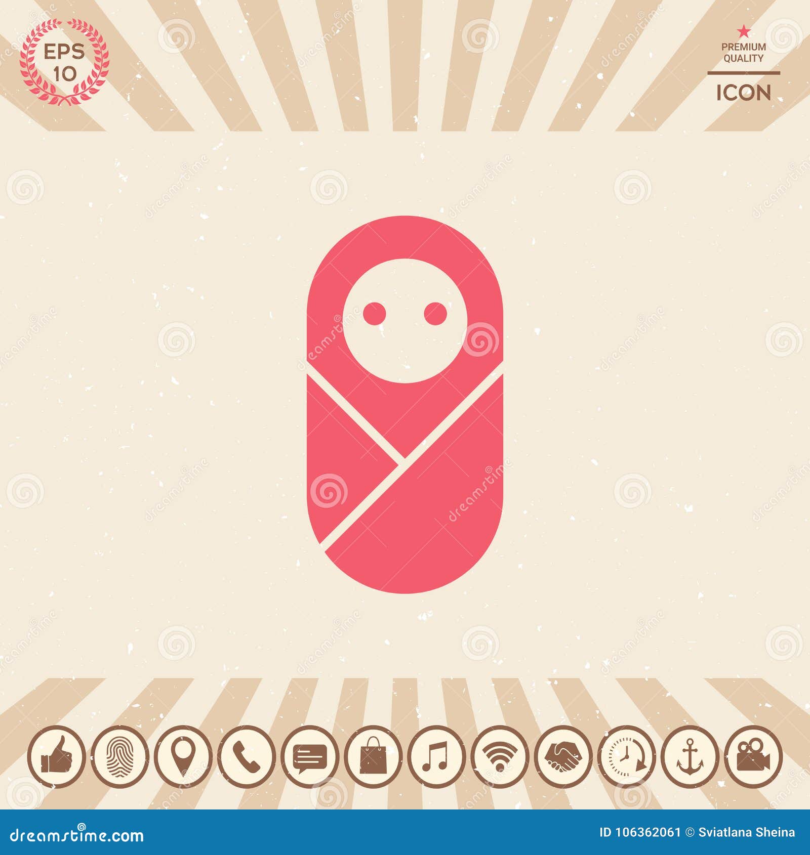 Infant, Neonate, Newborn Icon Stock Vector - Illustration of neonatal ...