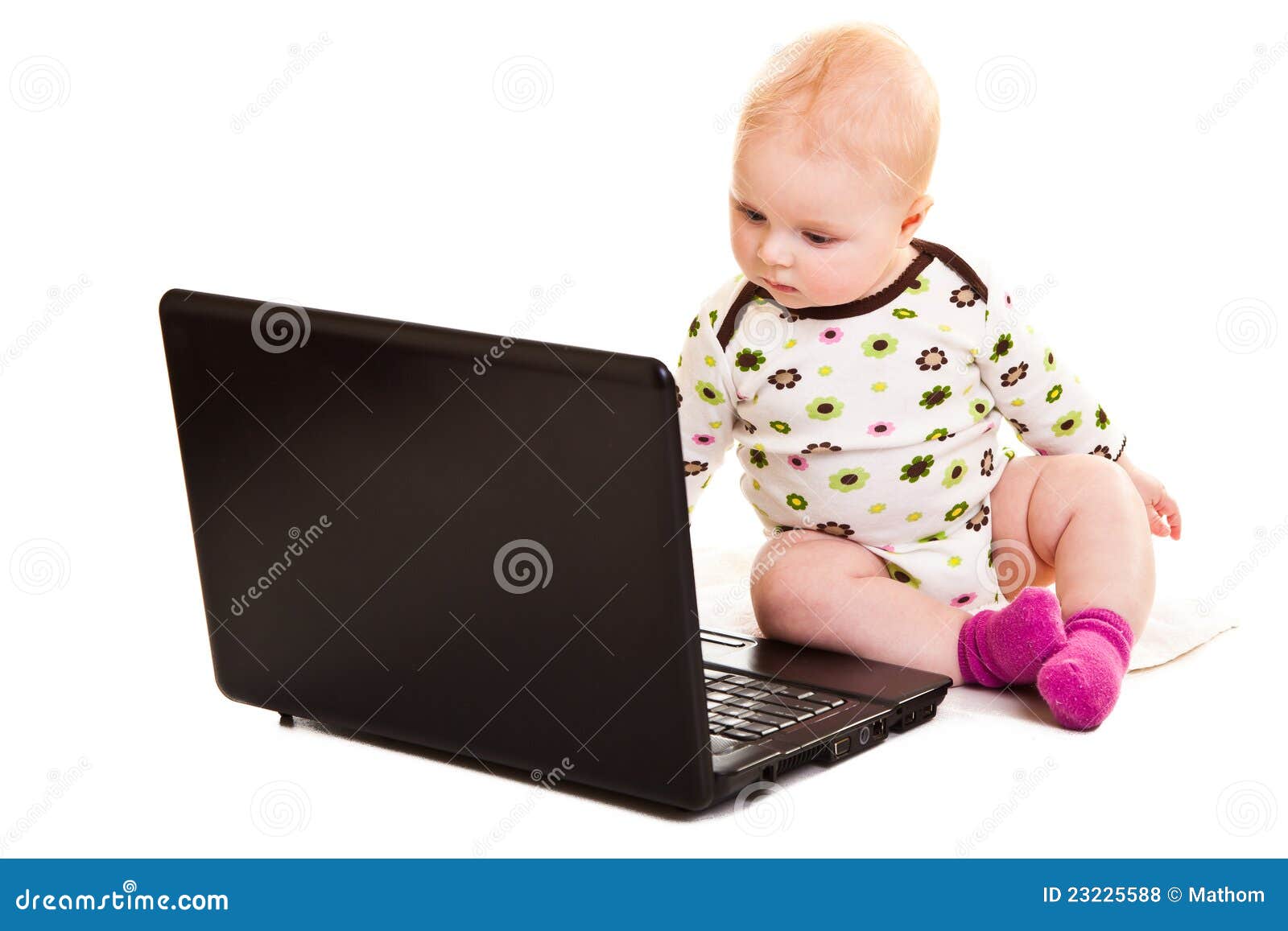 Infant with a notebook stock photo. Image of beautiful - 23225588