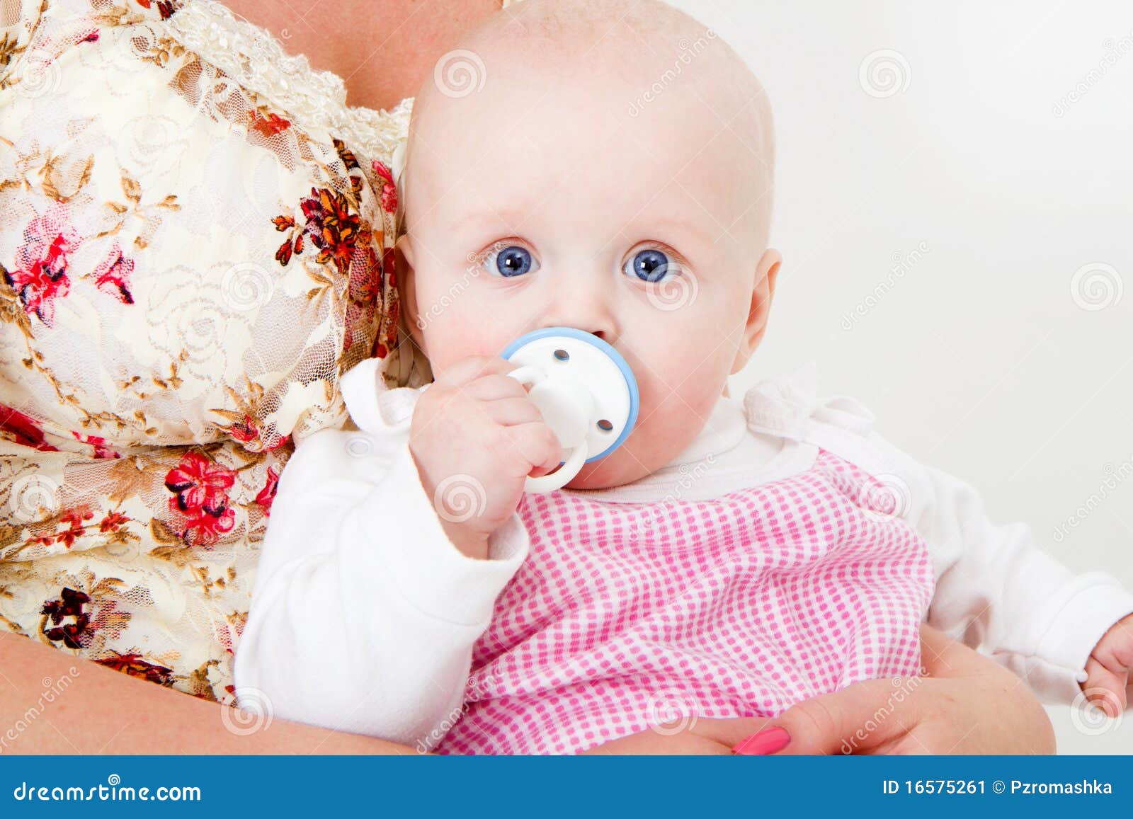 Infant with a pacifier stock image. Image of concepts - 16575261