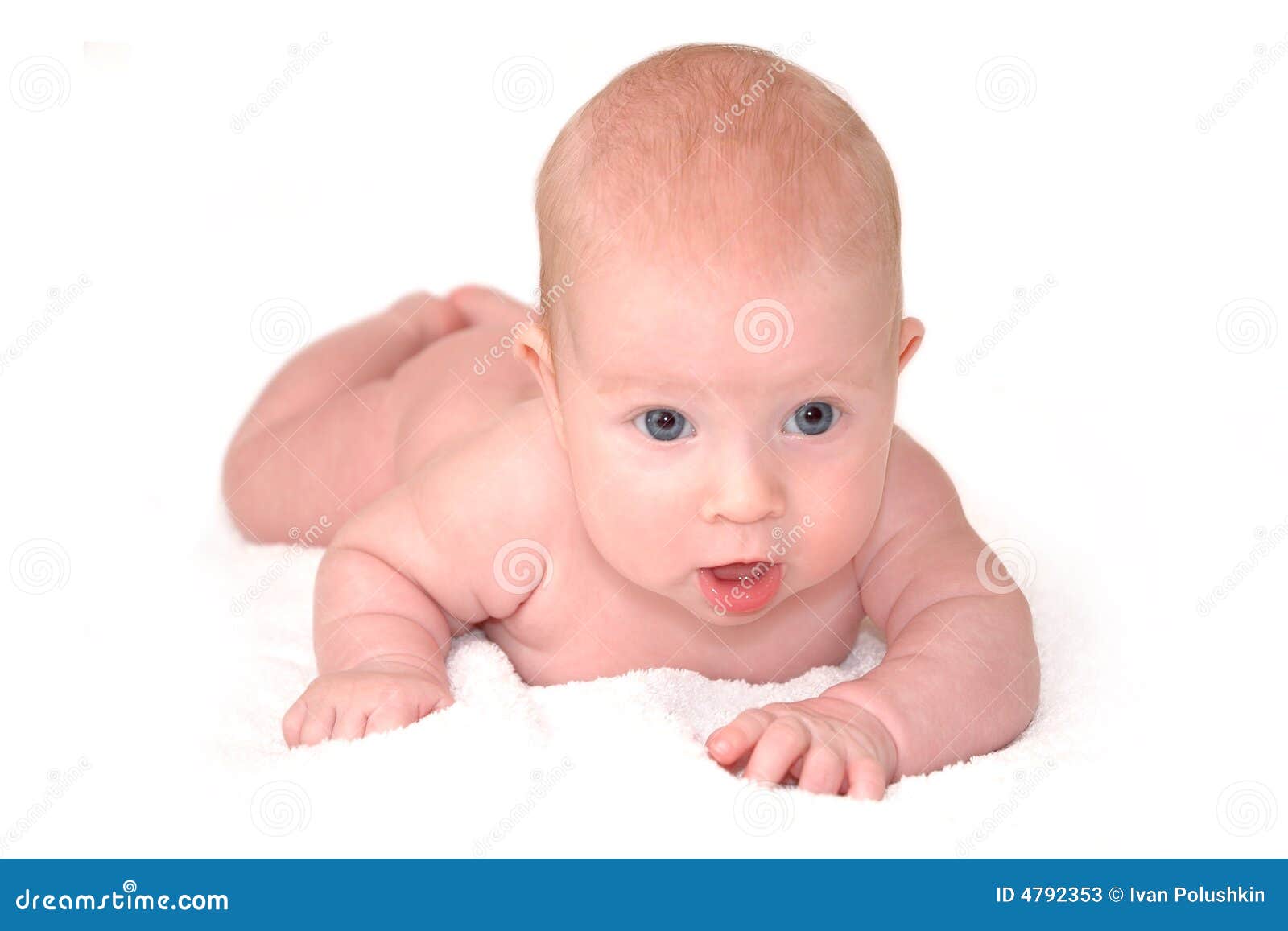 Infant on white stock image. Image of childhood, infant - 4792353