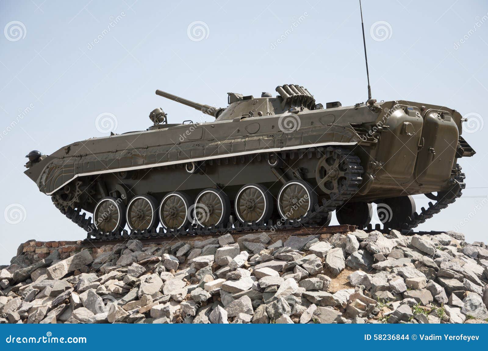 Infantry Fighting Vehicle. A Combat Artillery Module Of A Gooseneck ...
