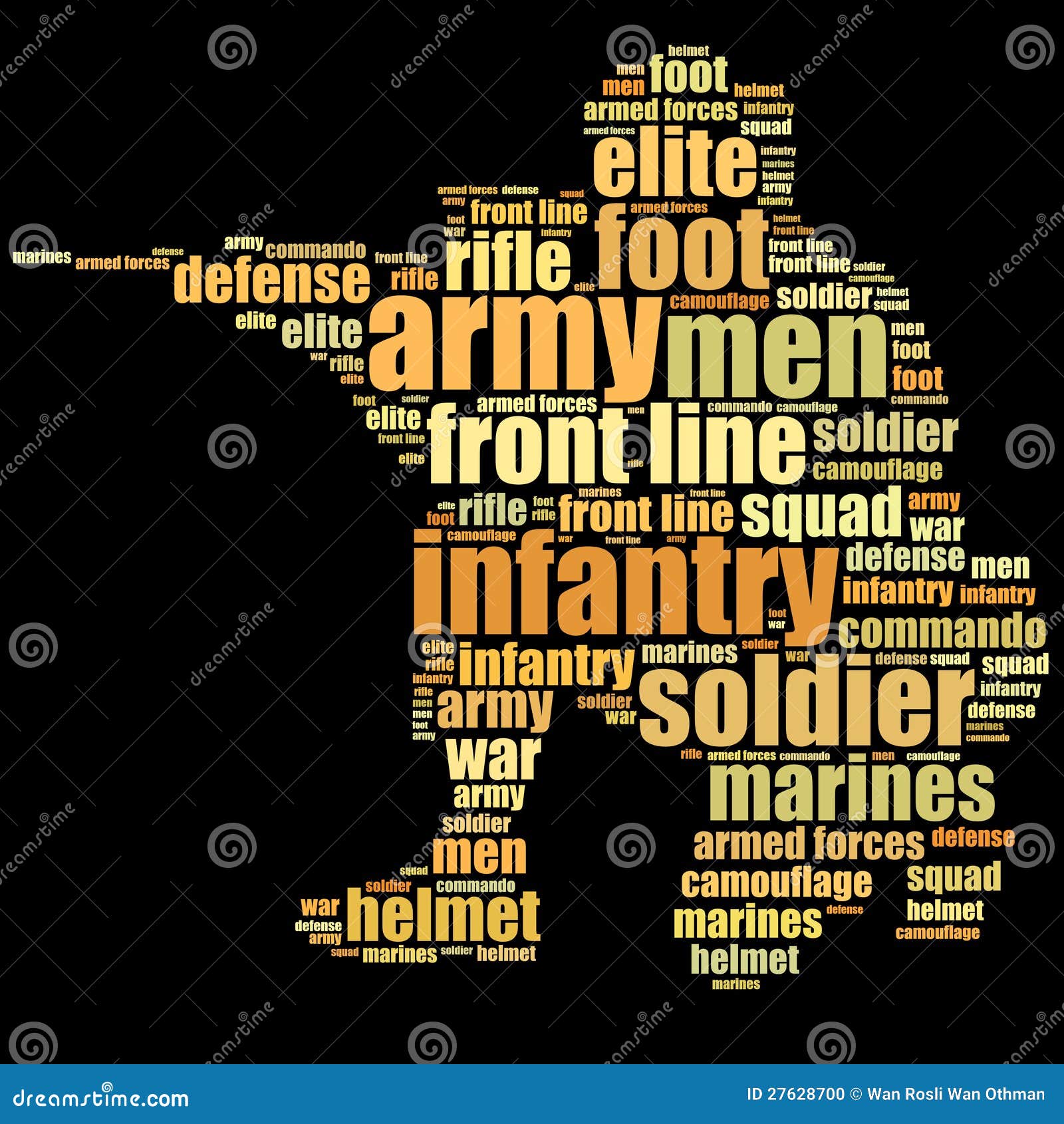 Infantry men graphics stock illustration. Illustration of conflict ...