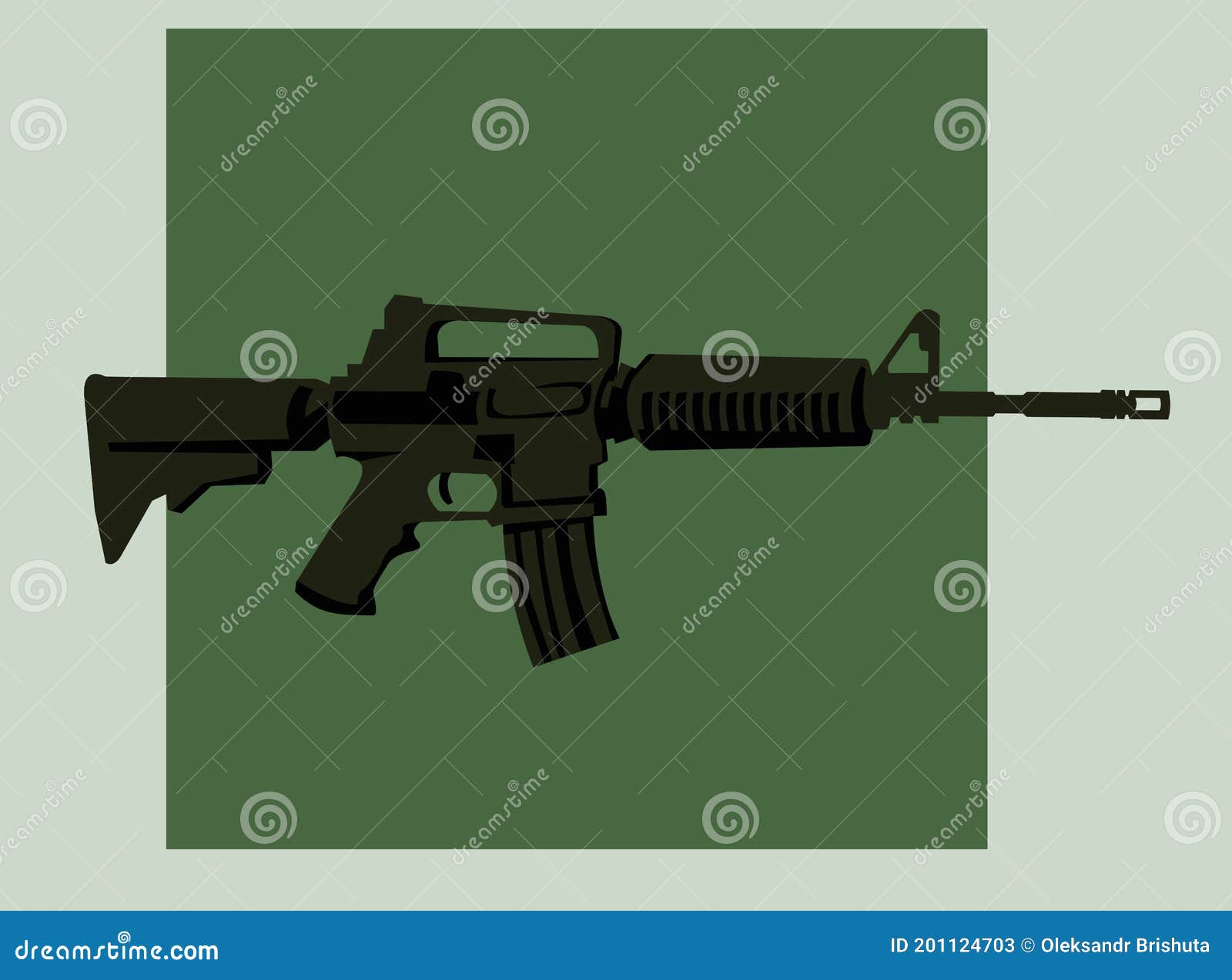 Infantry Weapons. Modern Assault Rifle Stock Vector - Illustration of ...