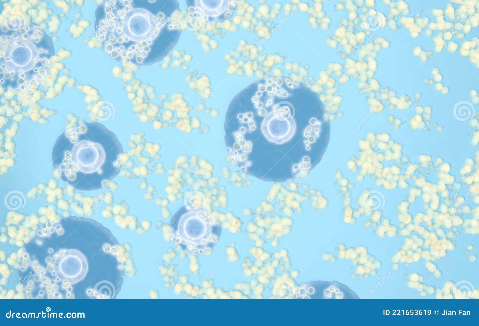 Egg Infected With Bacteria And Viruses, A Cautionary Symbol For ...