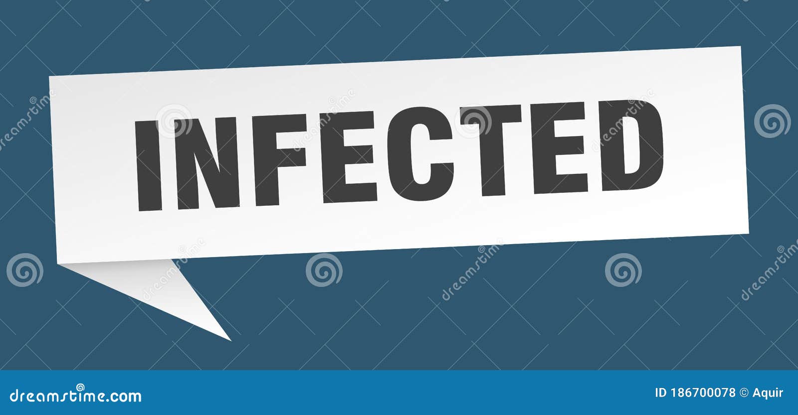 Infected Banner. Infected Speech Bubble Stock Vector - Illustration of ...