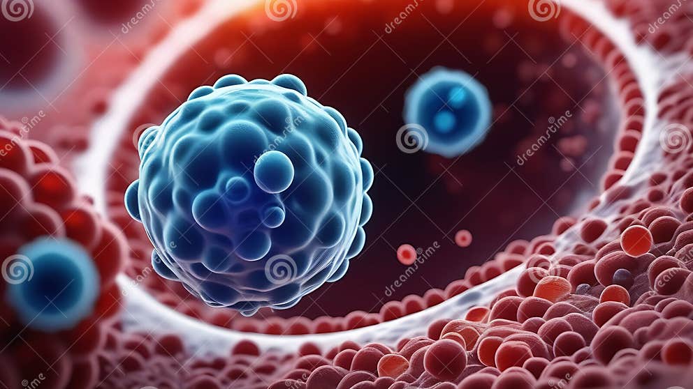 Infected Blood after Illness Under a Microscope Stock Illustration ...