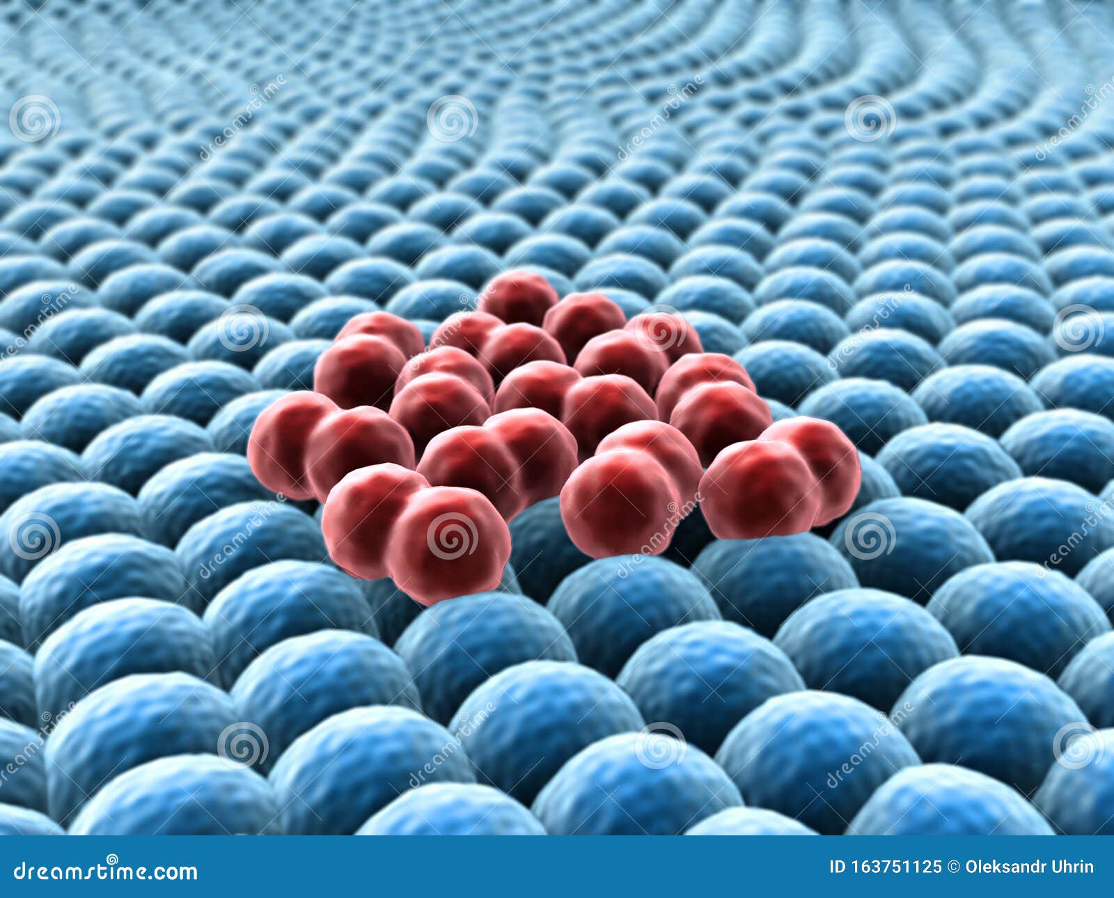 Infected Cells Under Microscope Stock Illustration - Illustration of ...