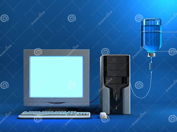 Infected computer stock illustration. Illustration of protection - 1212472