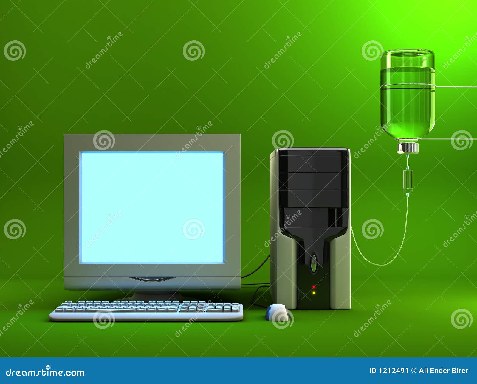 Infected computer stock illustration. Illustration of serum - 1212491