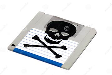 Infected Computer Floppy Disk Stock Image - Image of alert, hacker ...