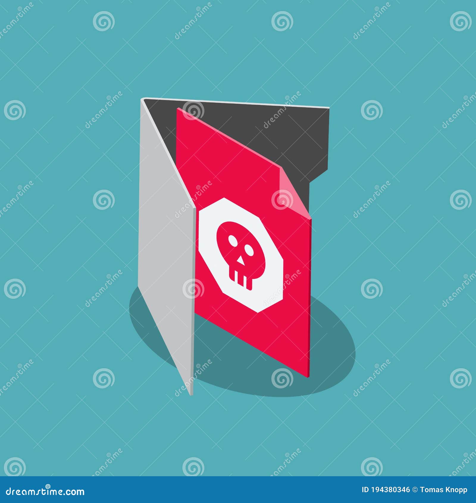 Infected File Vector Symbol with a Folder, a Red File and a Danger ...
