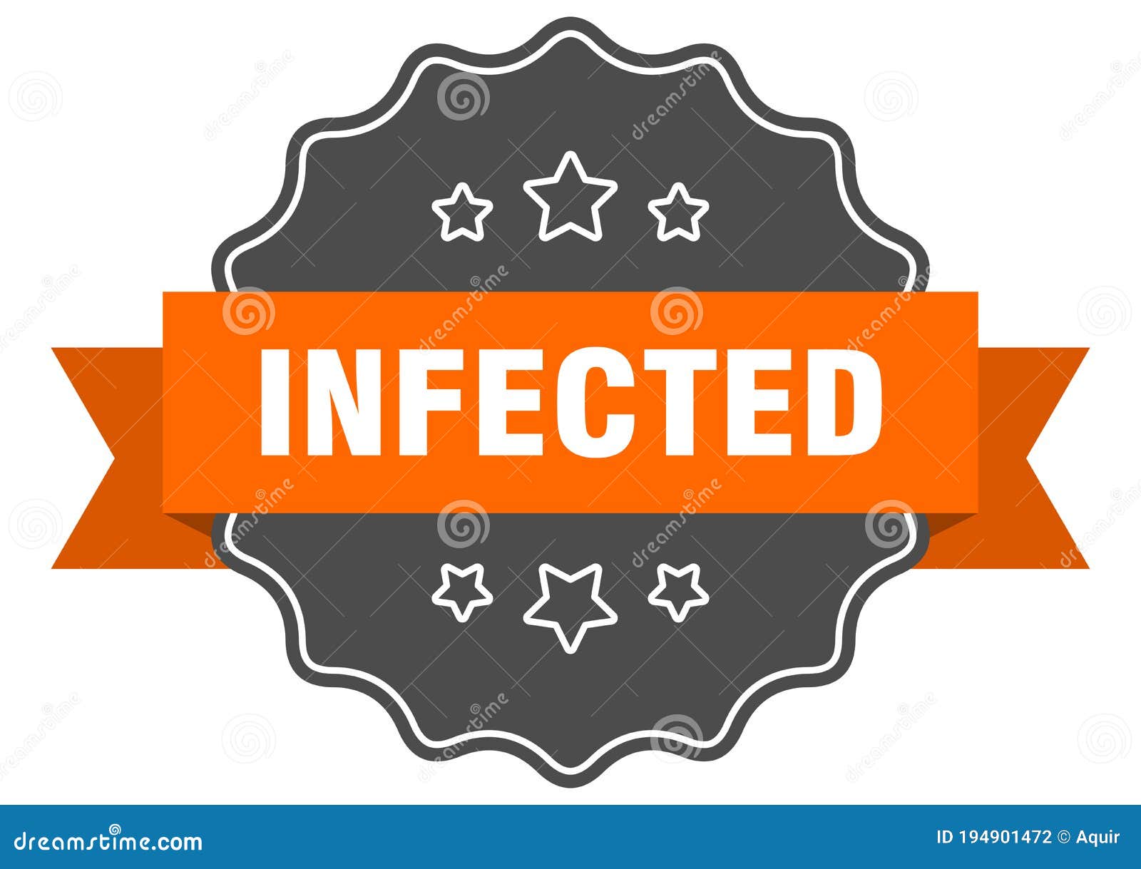 Infected Label. Infected Isolated Seal. Sticker. Sign Stock Vector ...