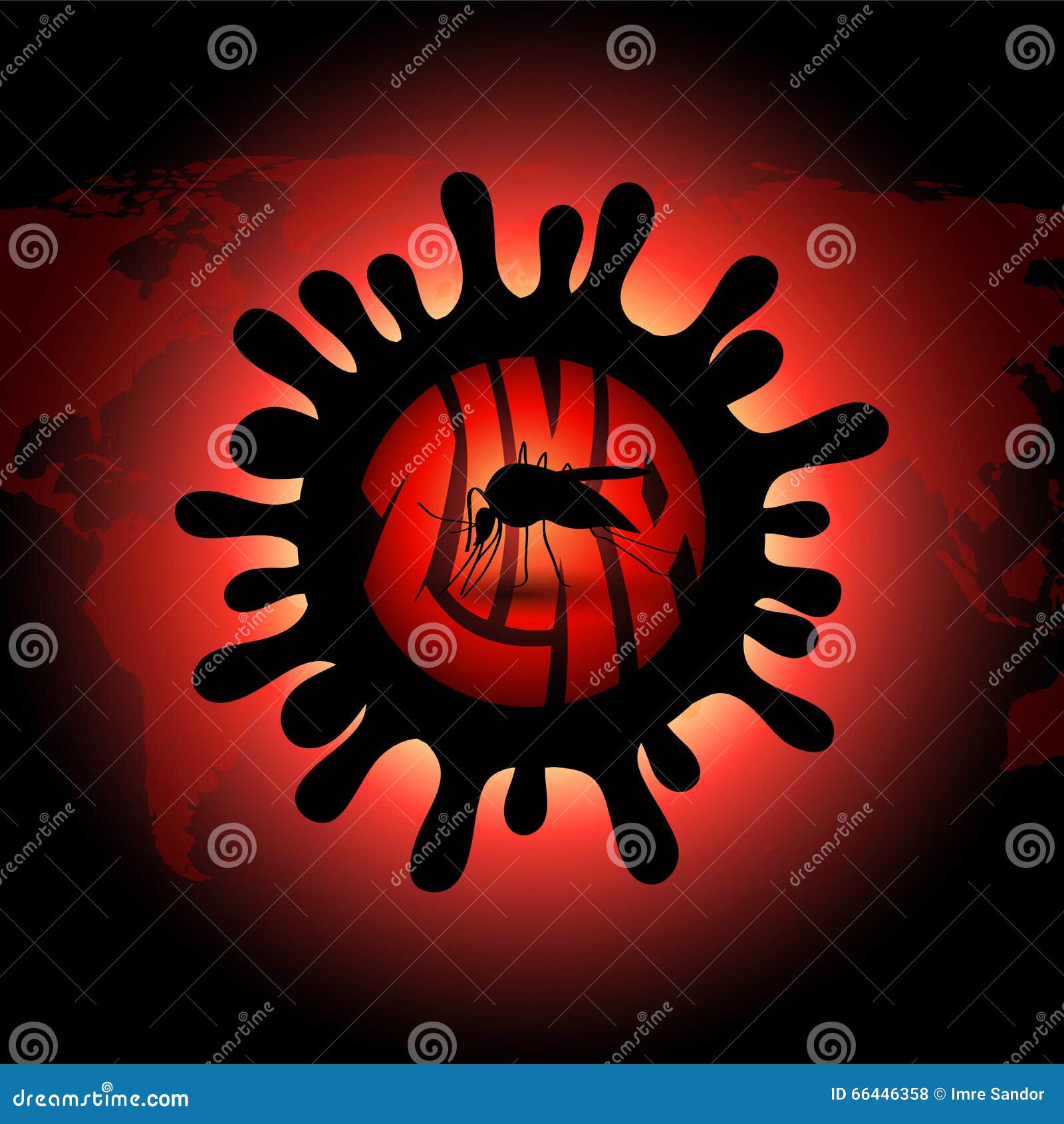 Mosquito Vector Illustration. Labeled Insects Species With Malaria ...