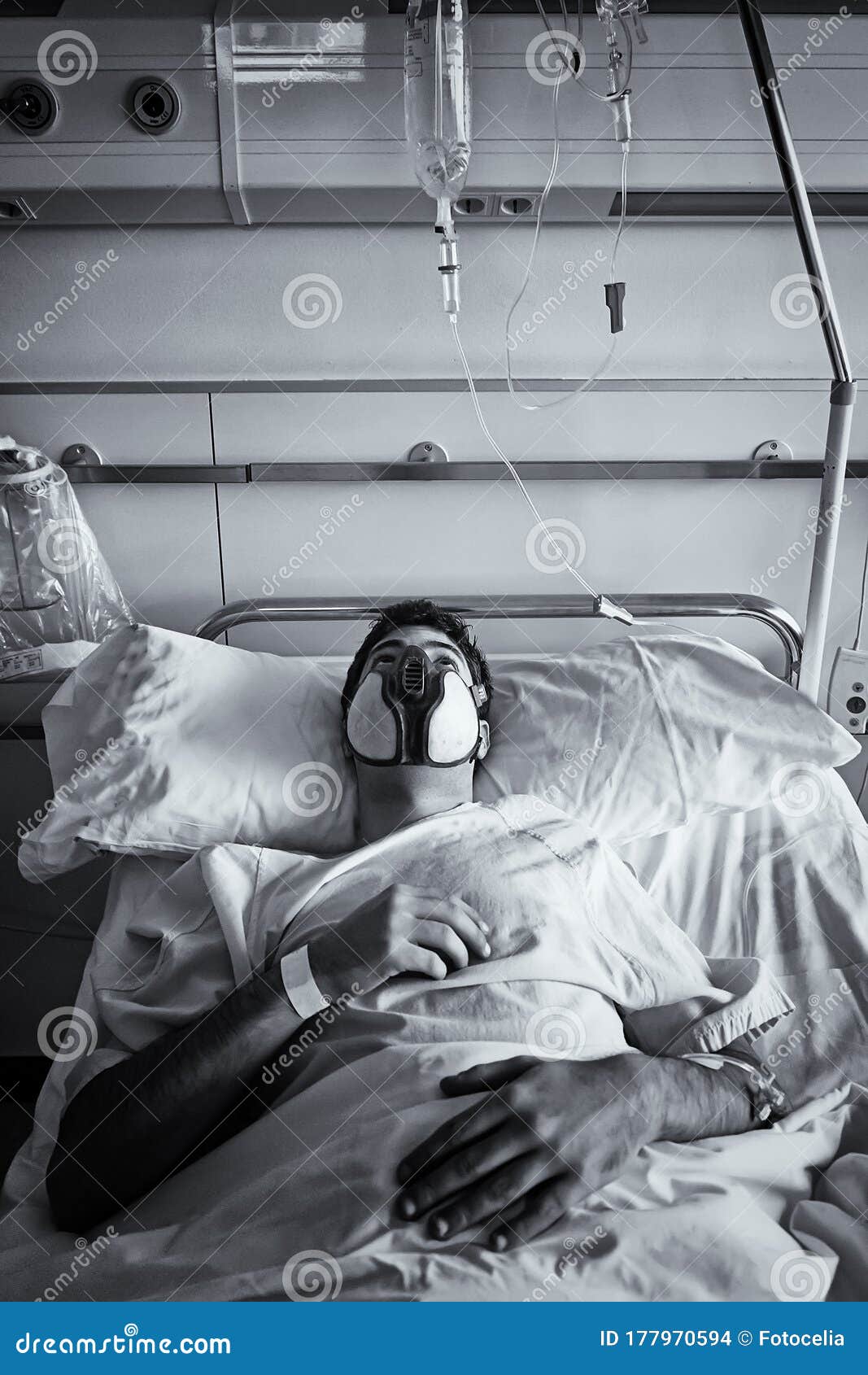 Infected Patient Coronavirus Stock Photo - Image of illness, equipment ...