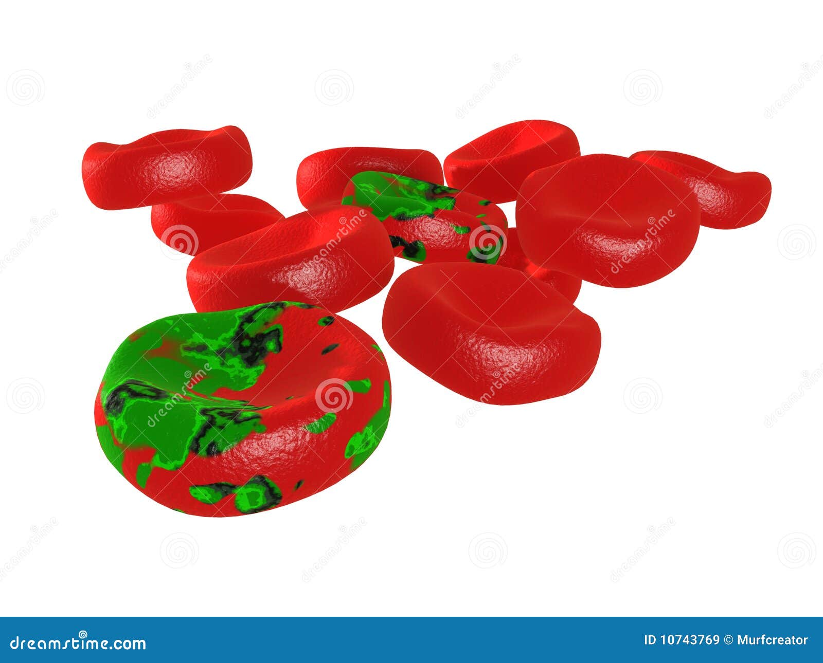 Infected Red blood cells stock illustration. Illustration of chemical ...